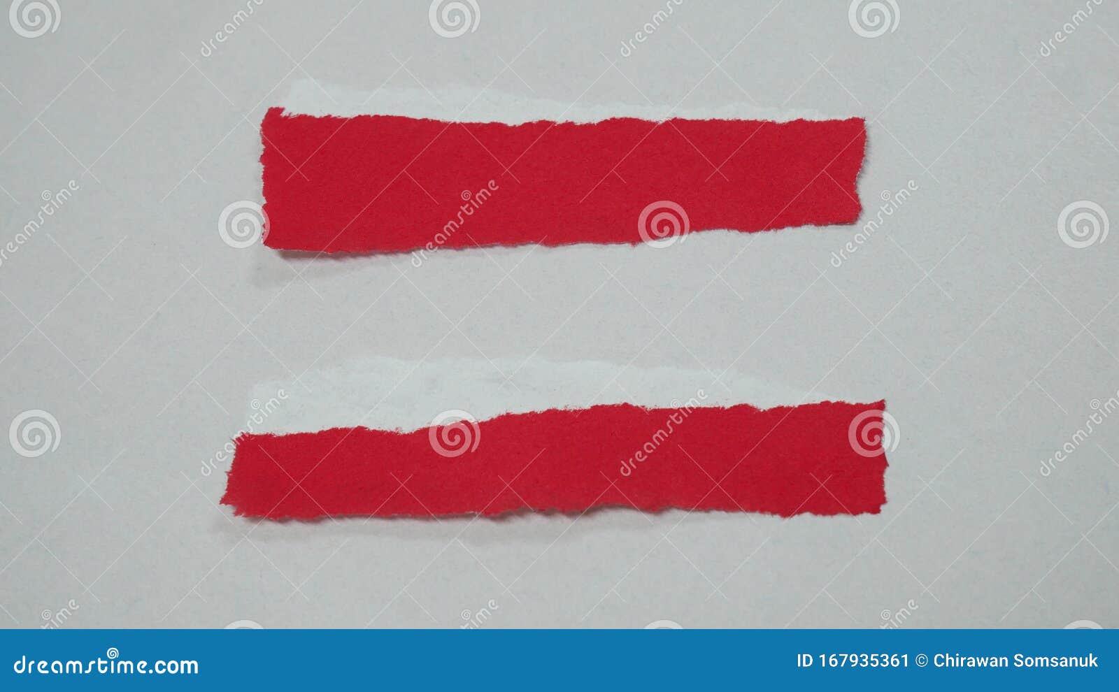 Red Rip Paper on White Background Stock Image - Image of note, color ...