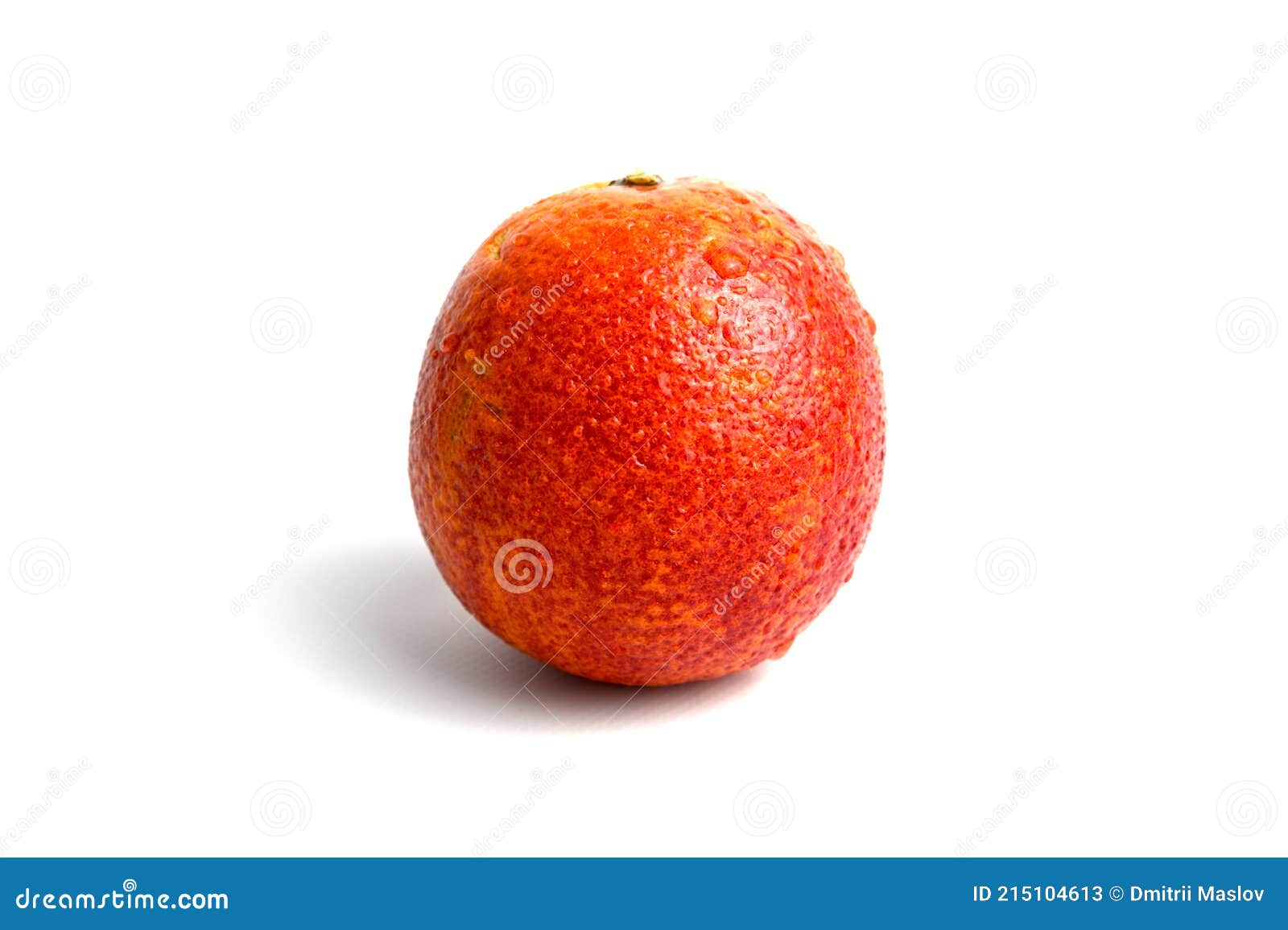 Red Ripe Orange with Dew Drops on the Peel Stock Image - Image of white ...