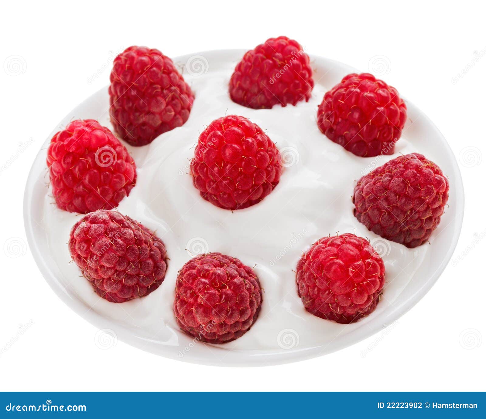 Red Ripe Raspberry Fruit in Small Round Plate Stock Photo - Image of ...
