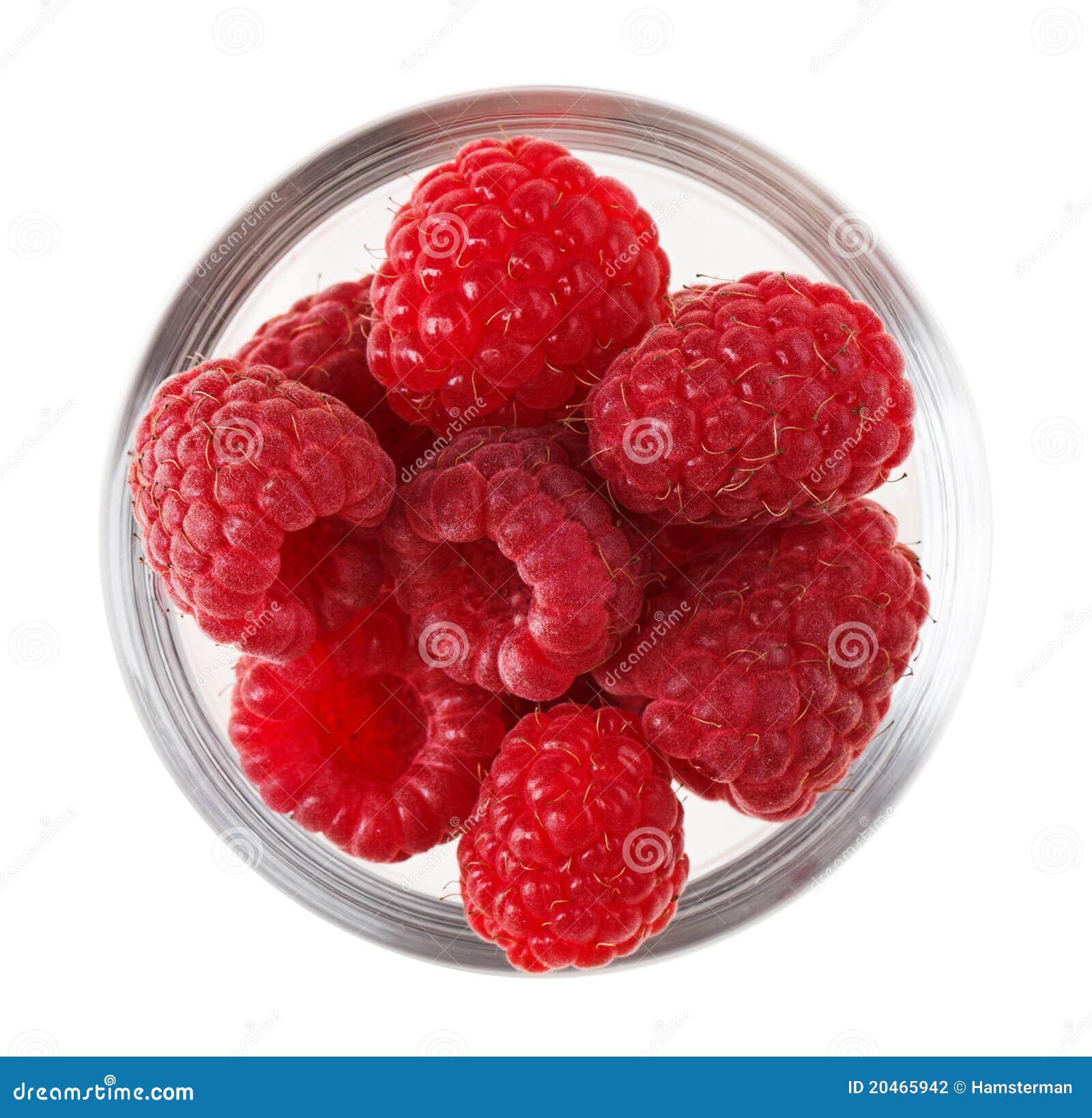 Red Ripe Raspberry Fruit in Transparent Glass Stock Photo - Image of ...