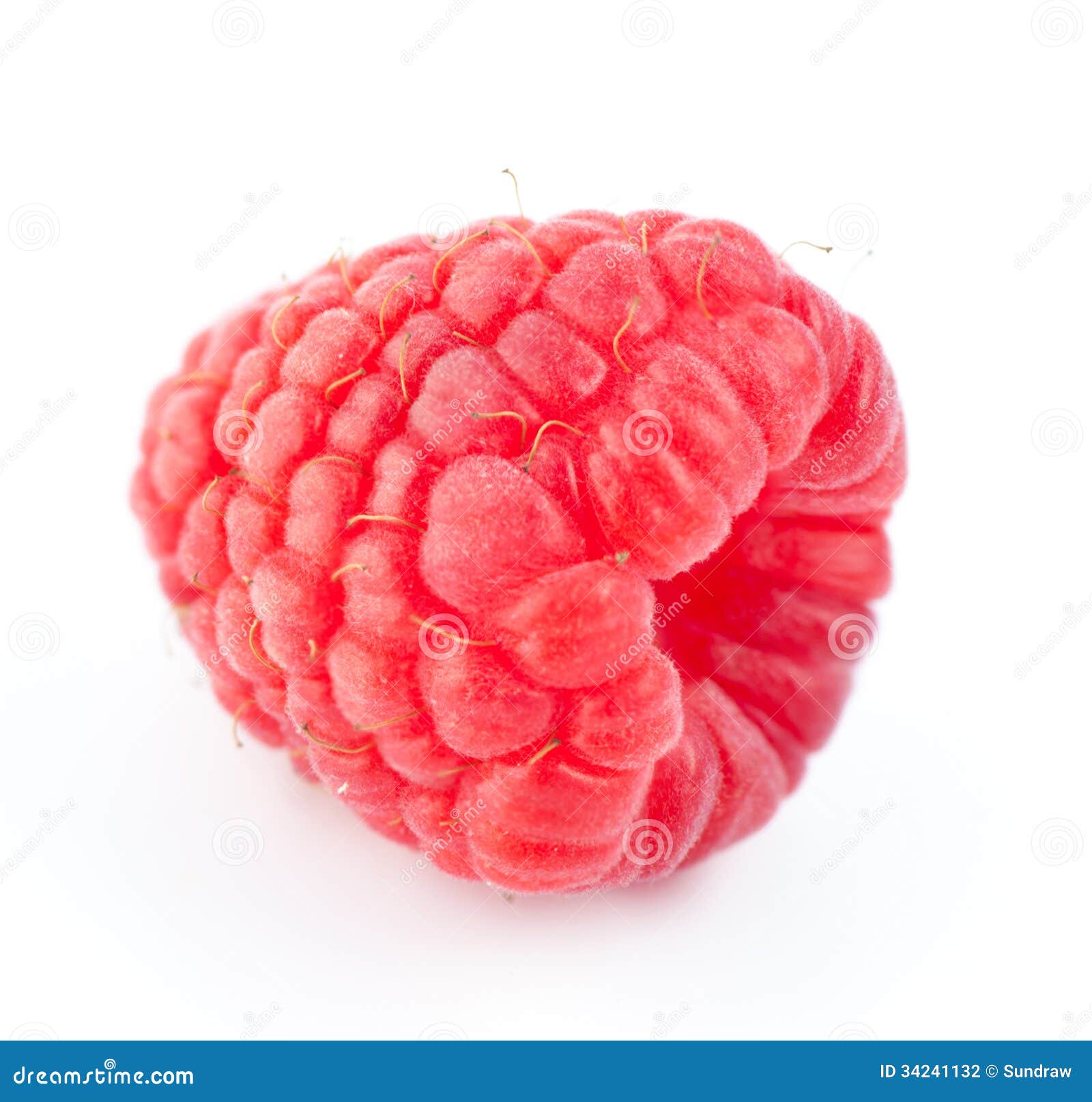 Red Ripe Raspberry on White Stock Photo - Image of ripe, freshness ...