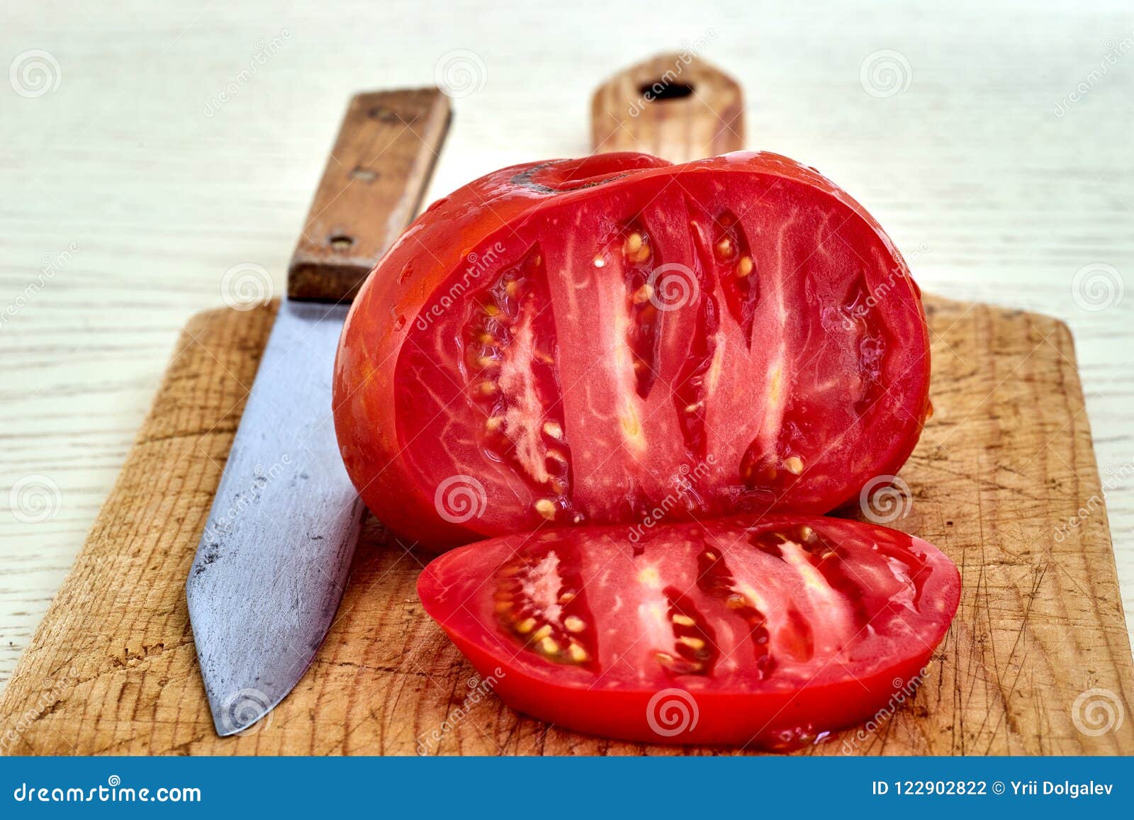 Red ripe tomato stock photo. Image of ingredient, sliced - 122902822