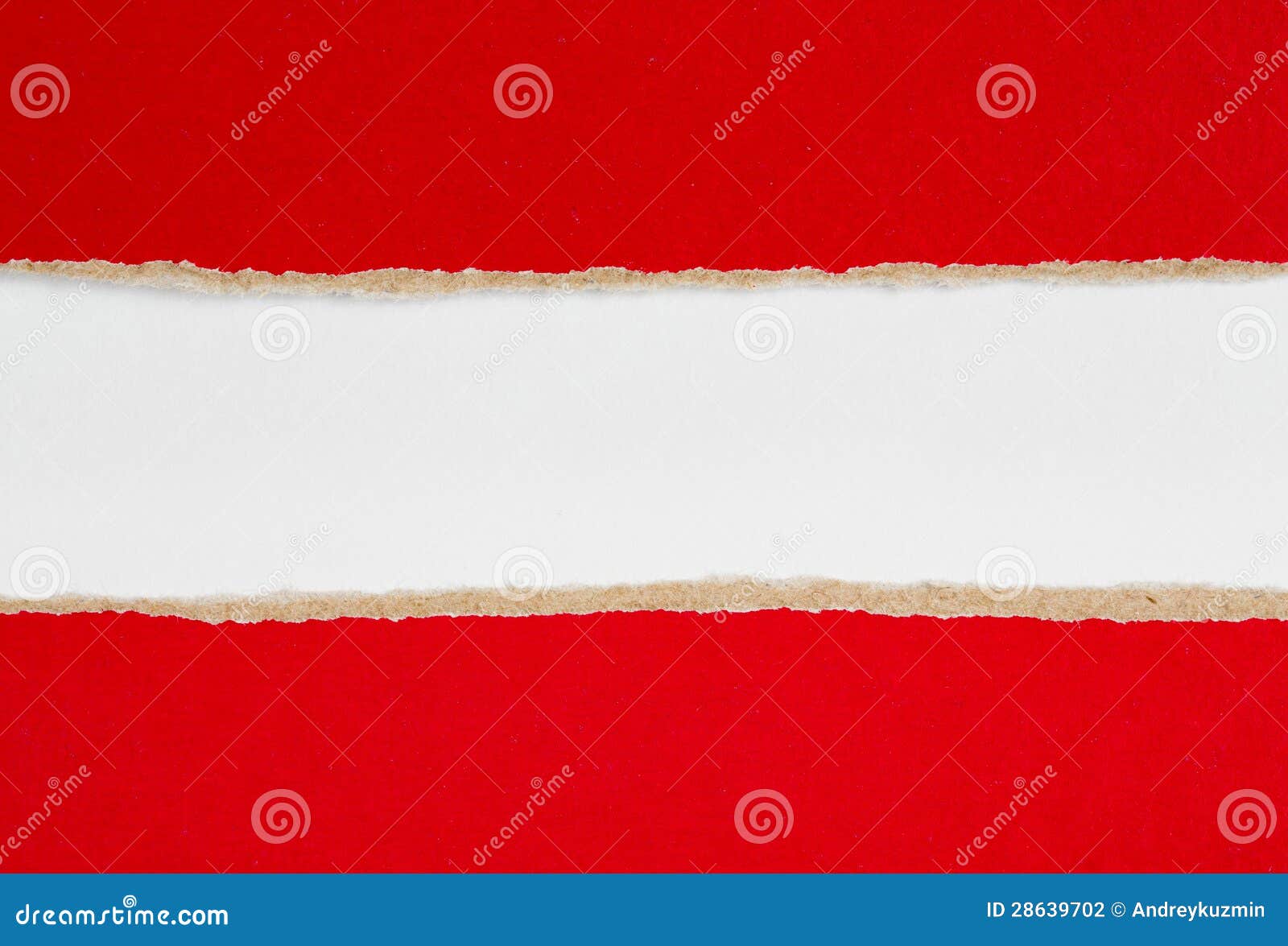Red Riped Paper Over White Background Stock Photo - Image of clean ...