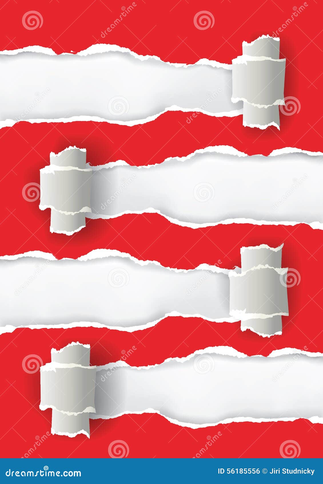 Red ripped paper stock vector. Illustration of sample - 56185556