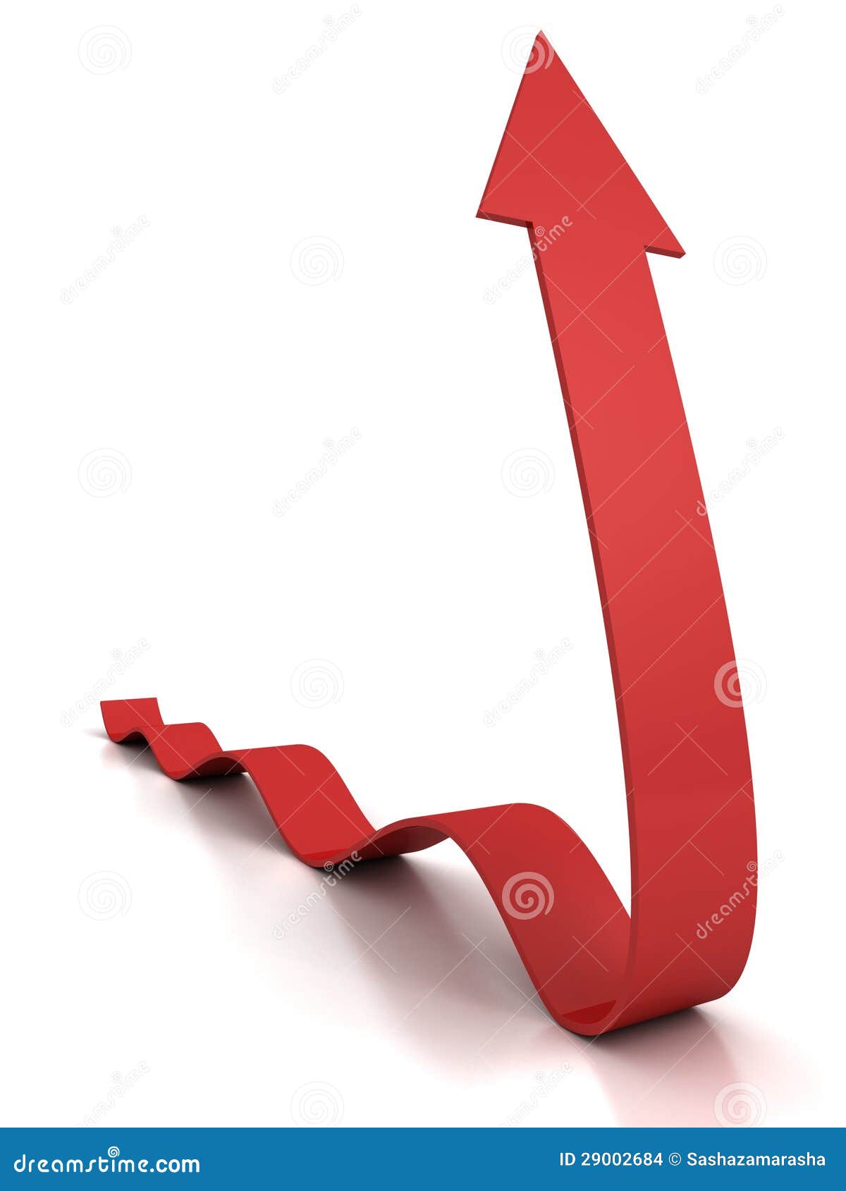 Red Rising Arrow Growing Up Stock Illustration - Illustration of ...