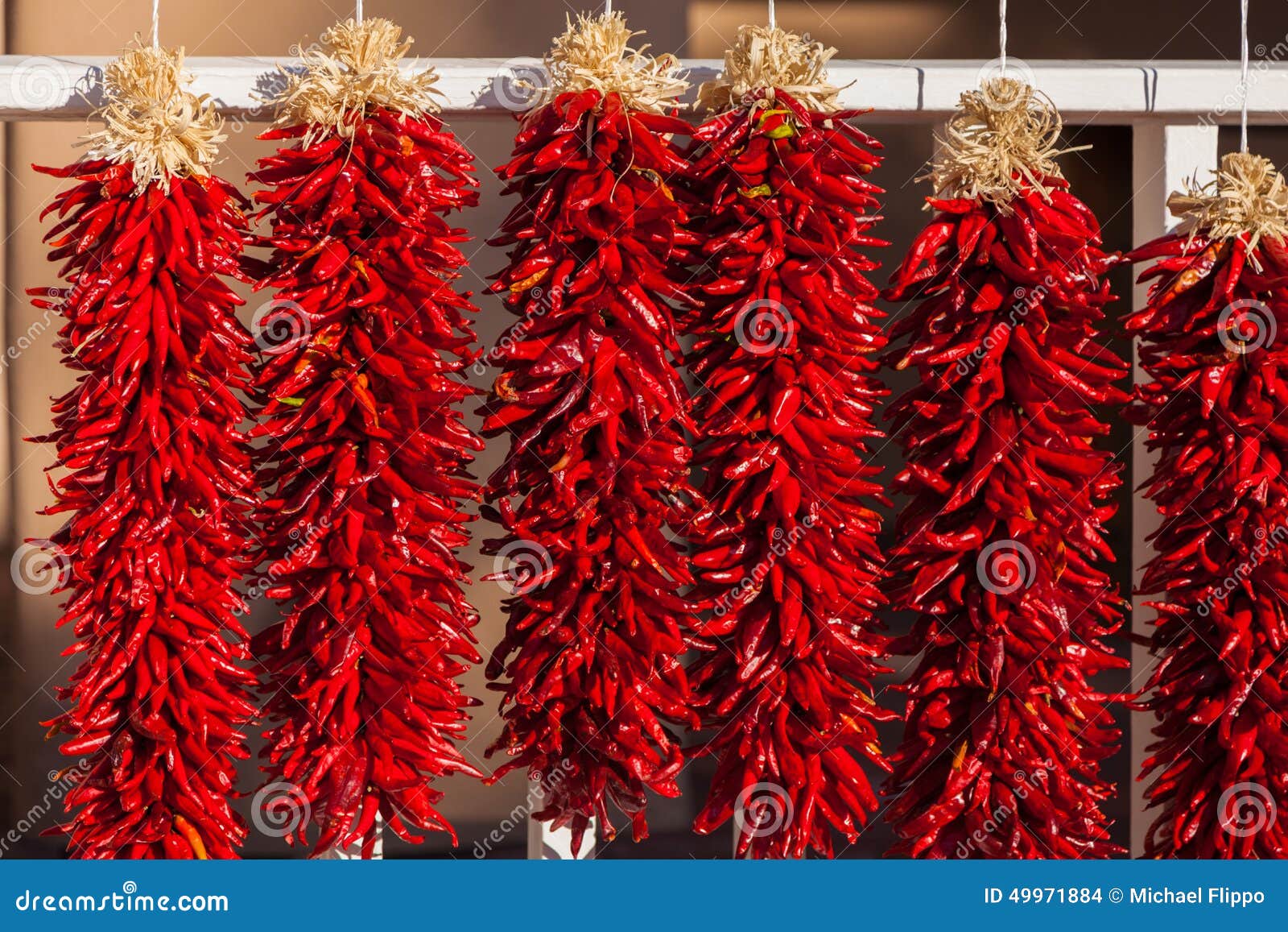 Red, Ristra Hanging Peppers Stock Photo - Image of bunch, strand: 49971884