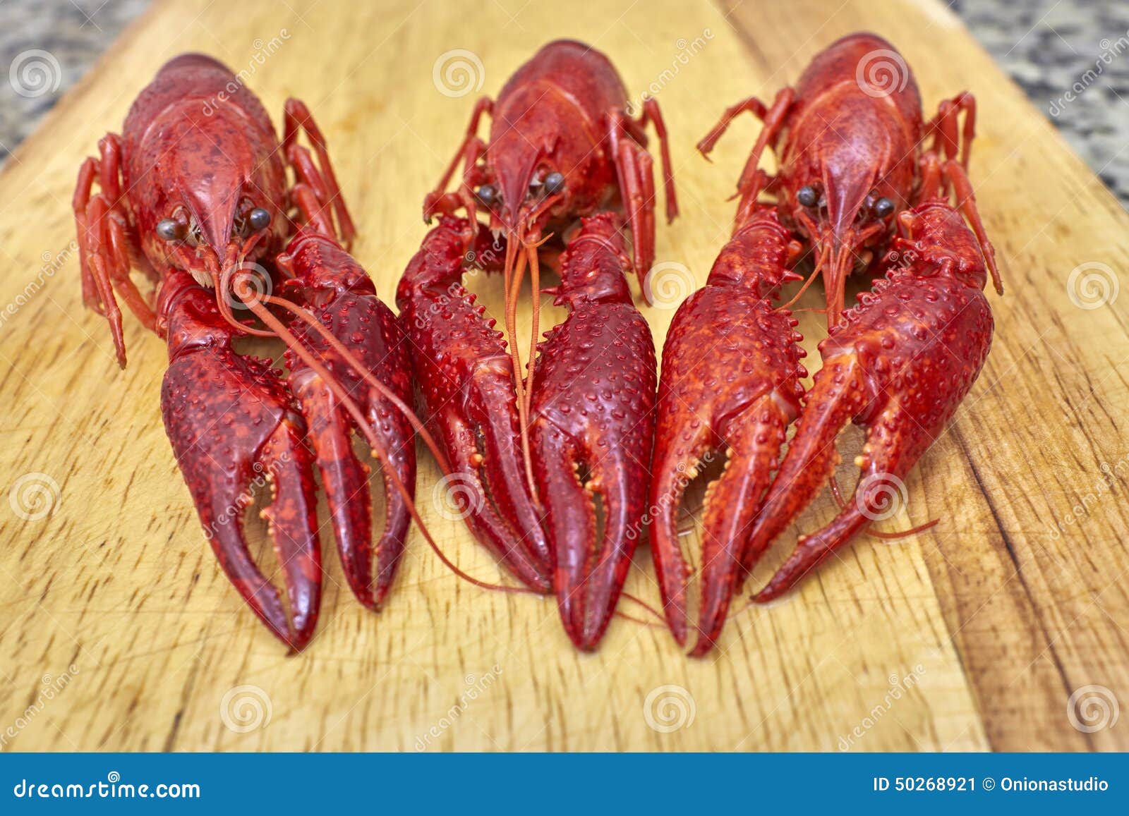 Red River Crayfish on Cutting Board Stock Image - Image of claw ...