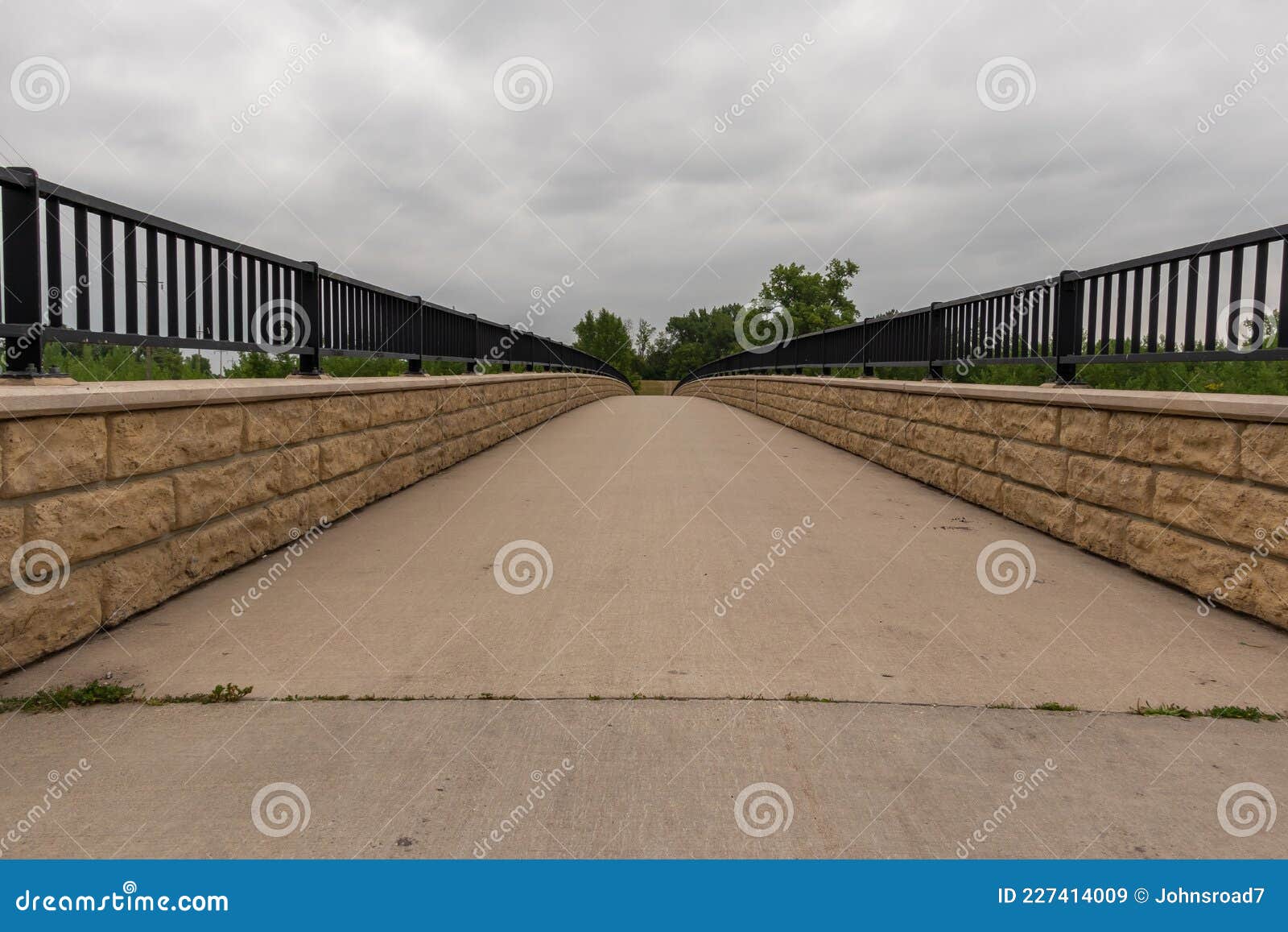 Red River Pedestrian Bridge Stock Image - Image of minnesota, grand ...