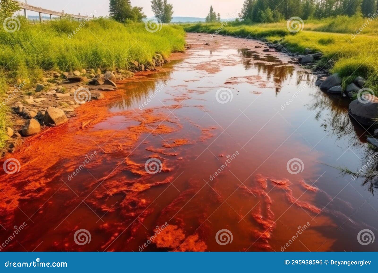 River Polluted With Industrial Effluents Royalty-Free Stock Image ...