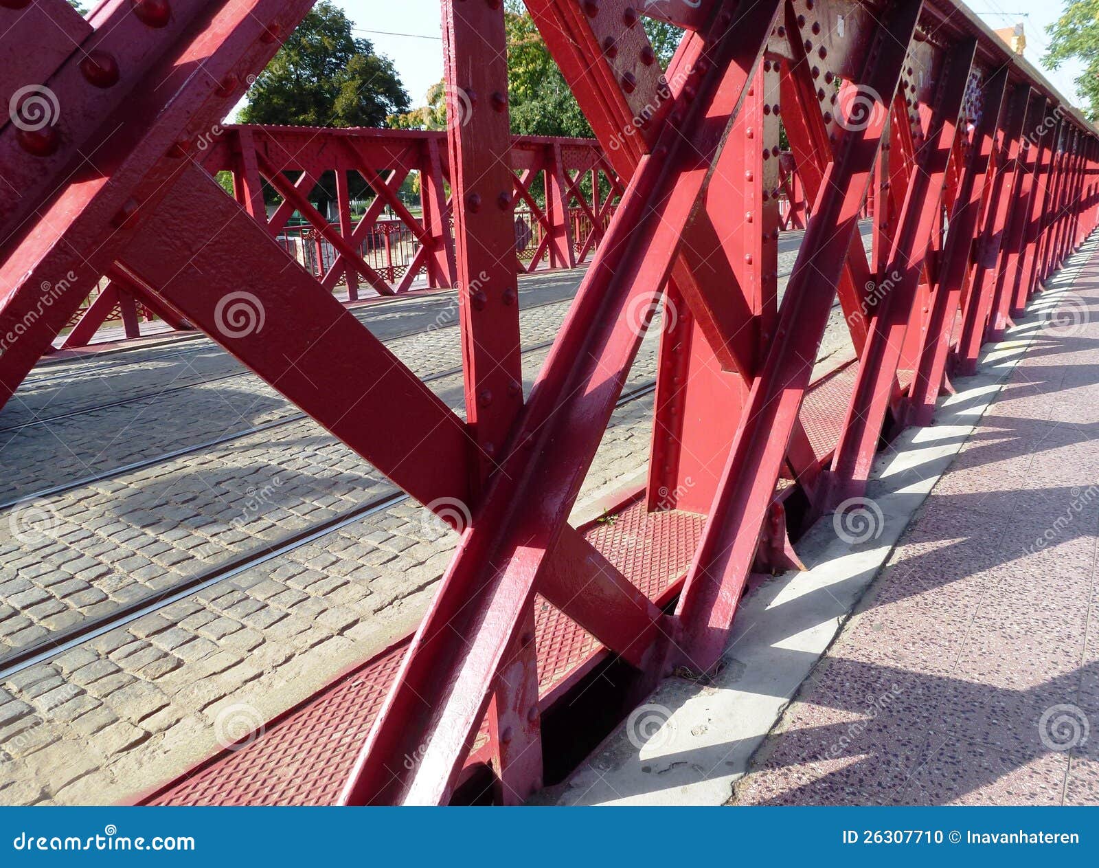 A red rivet bridge stock photo. Image of landmark, monument - 26307710