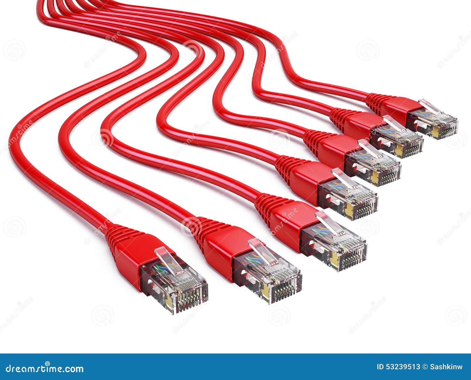 Ethernet Cables Of Various Colors With Long Wires Vector Illustration ...