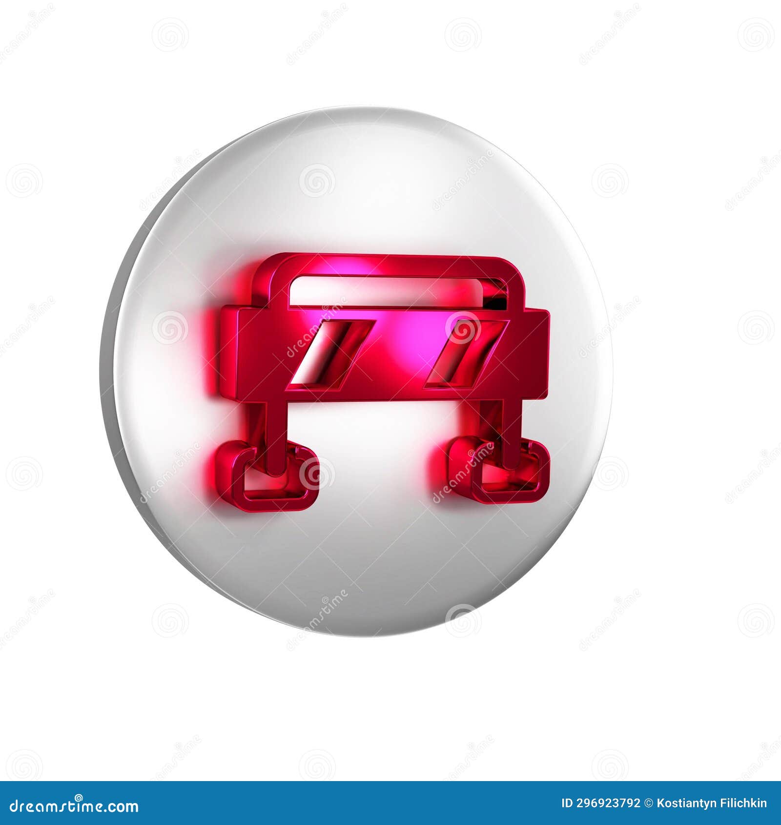 Red Road Barrier Icon Isolated on Transparent Background. Symbol of ...