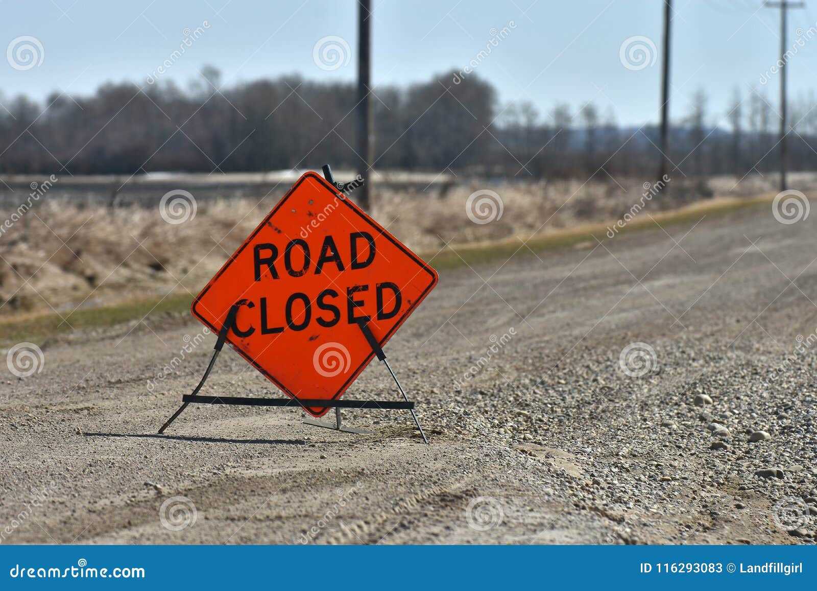 Red Road Closed Sign stock image. Image of text, closed - 116293083