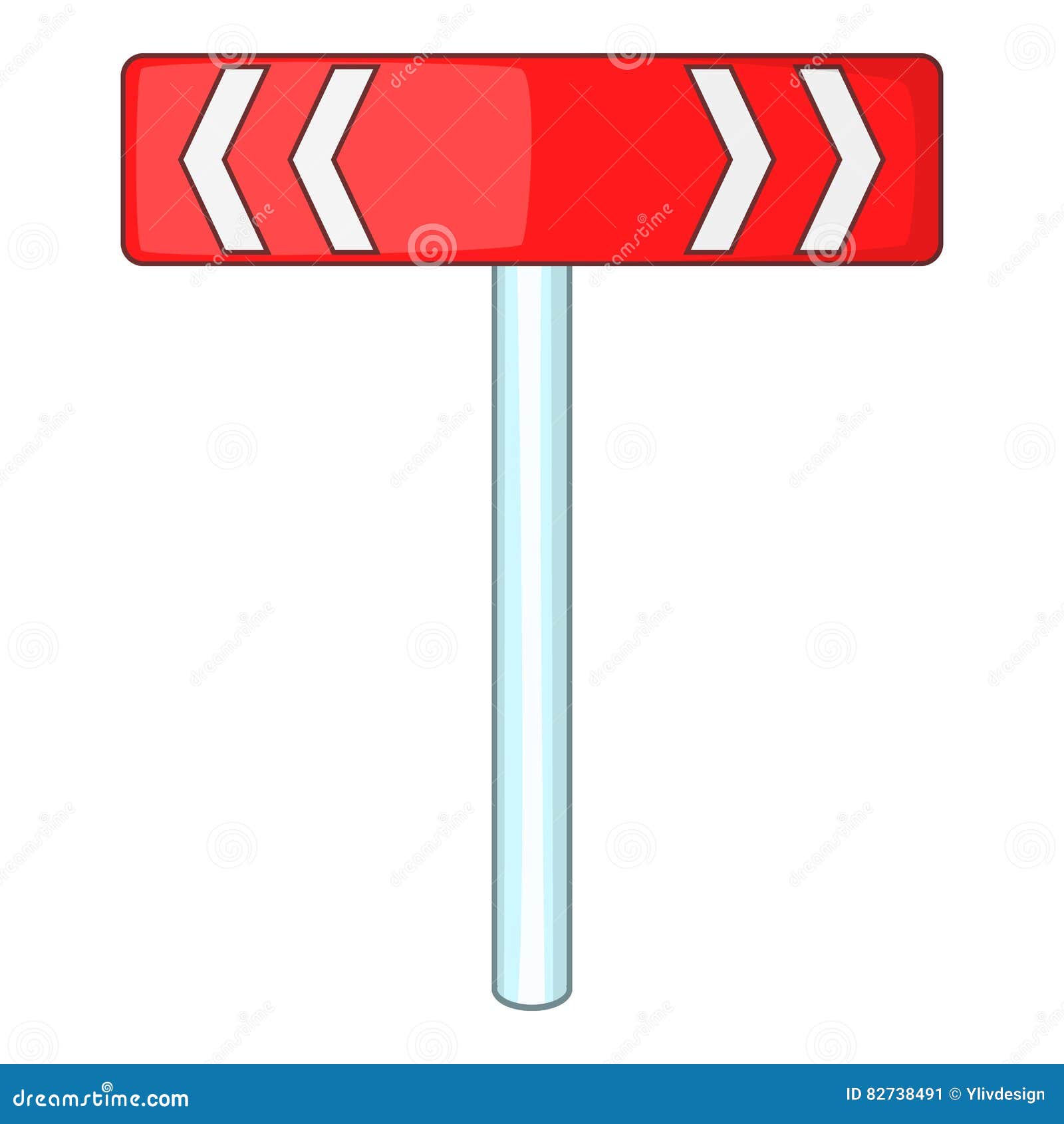 Red Road Sign Direction Pointer Icon Cartoon Style Stock Vector ...