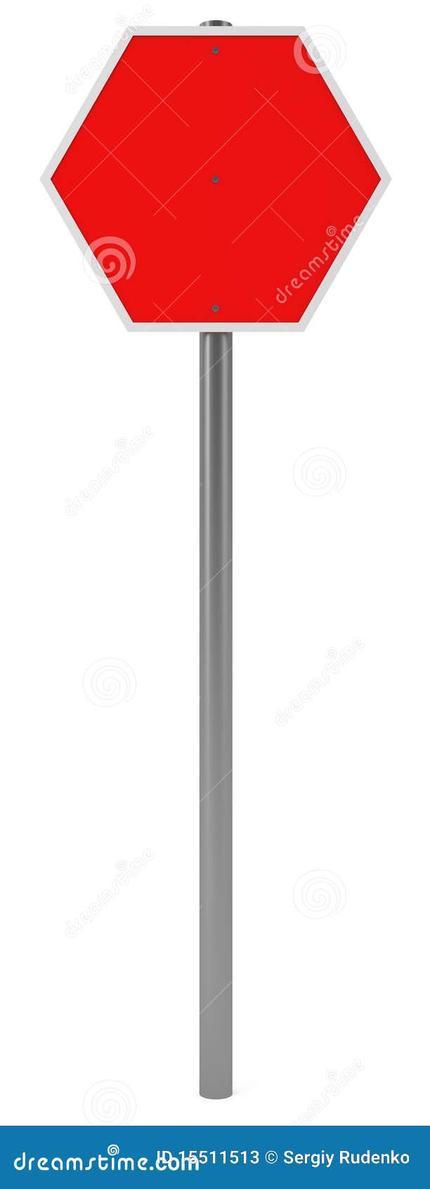 Red Road Sign Isolated on White Stock Illustration - Illustration of ...