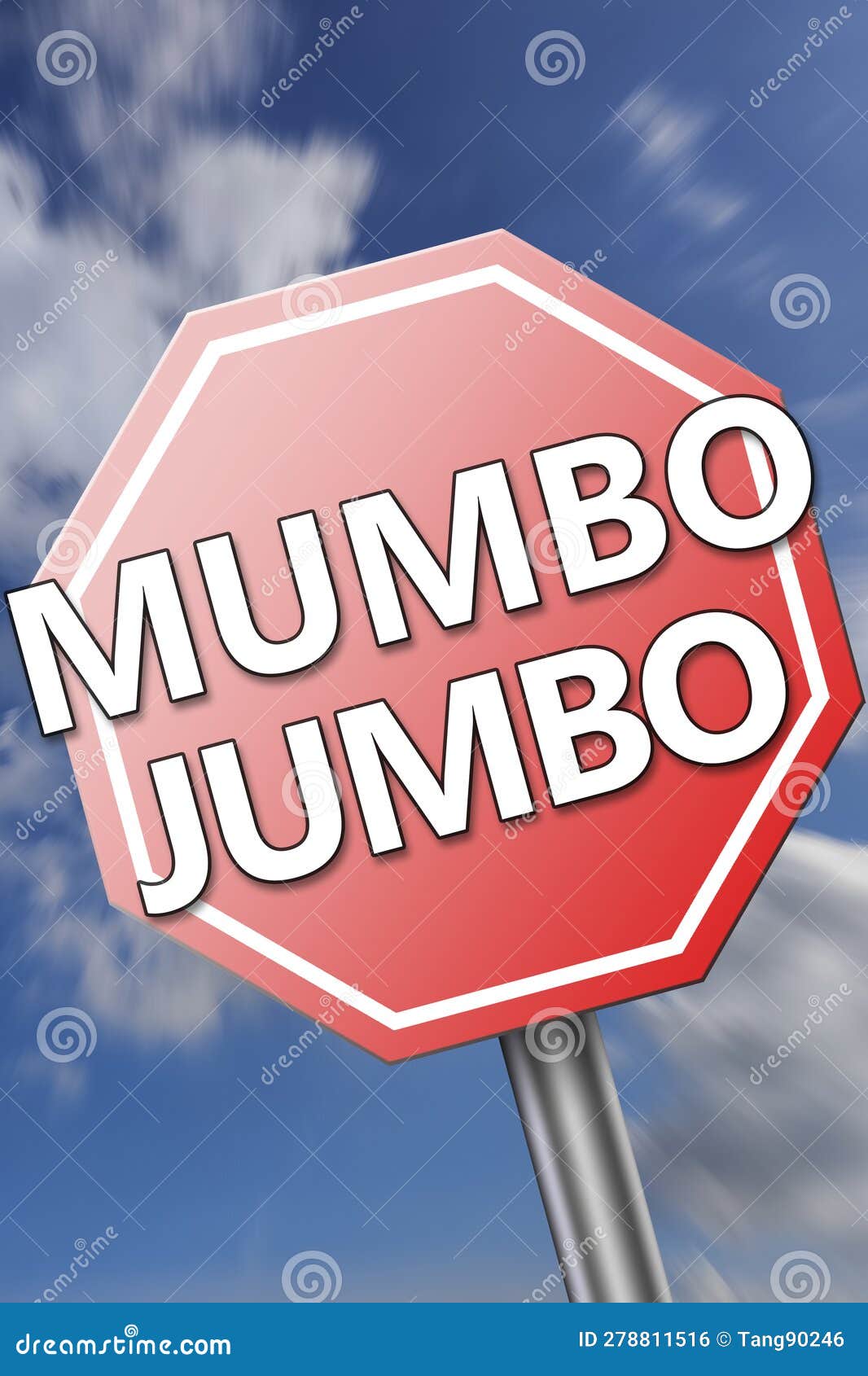 Red Road Sign with Mumbo Jumbo Word Stock Illustration - Illustration ...