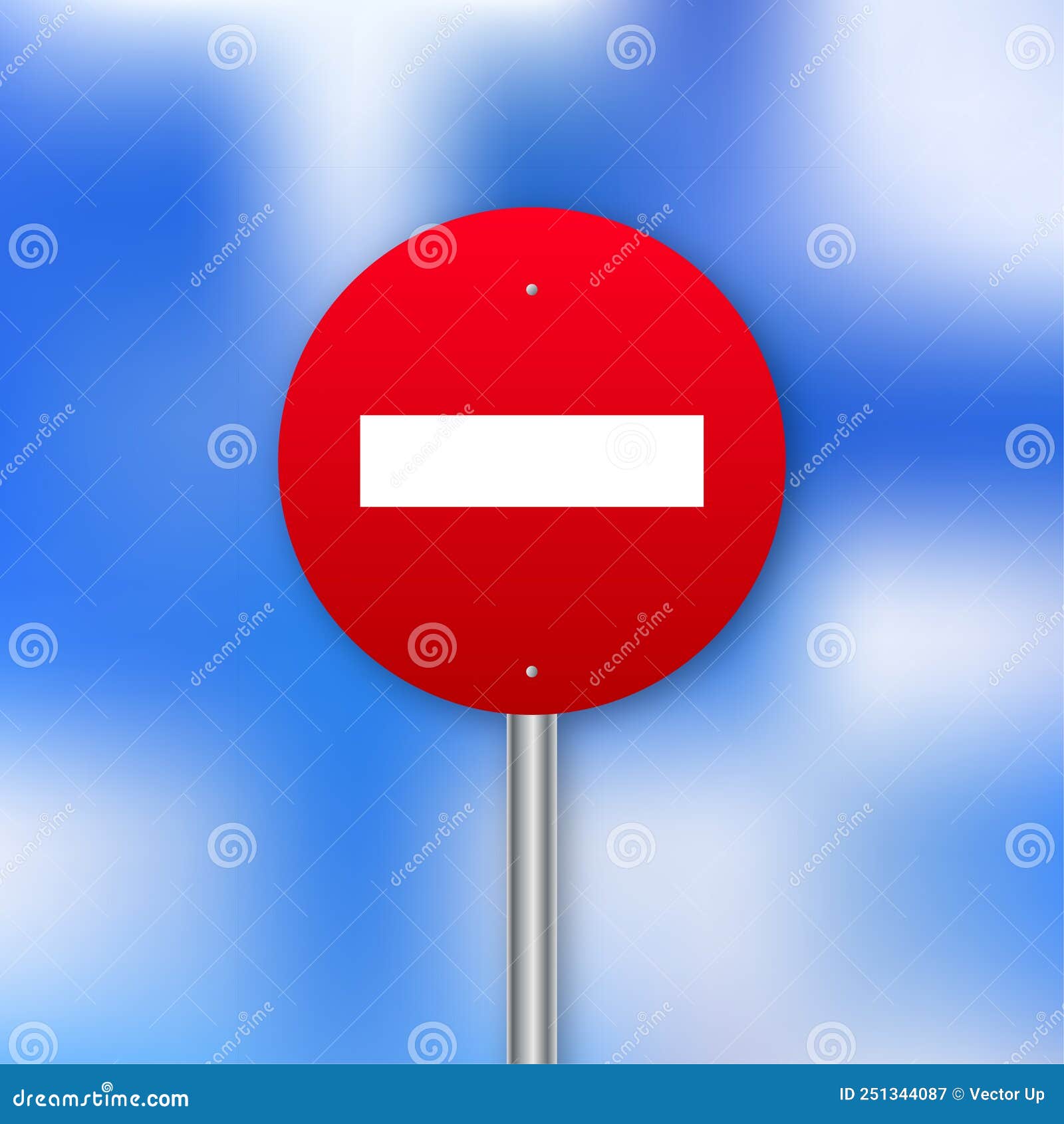 Red Road Stop Sign, Road Traffic Regulatory Warning. Stock Vector ...