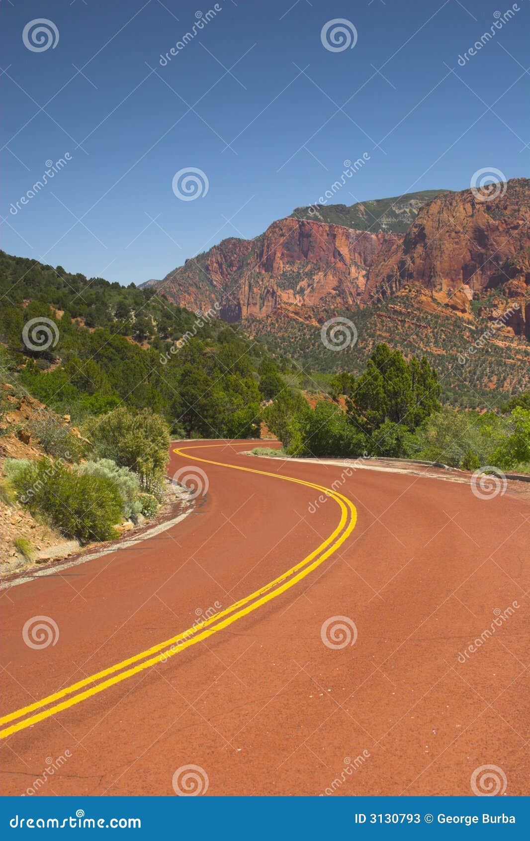 Red road upward stock image. Image of break, rock, outdoor - 3130793