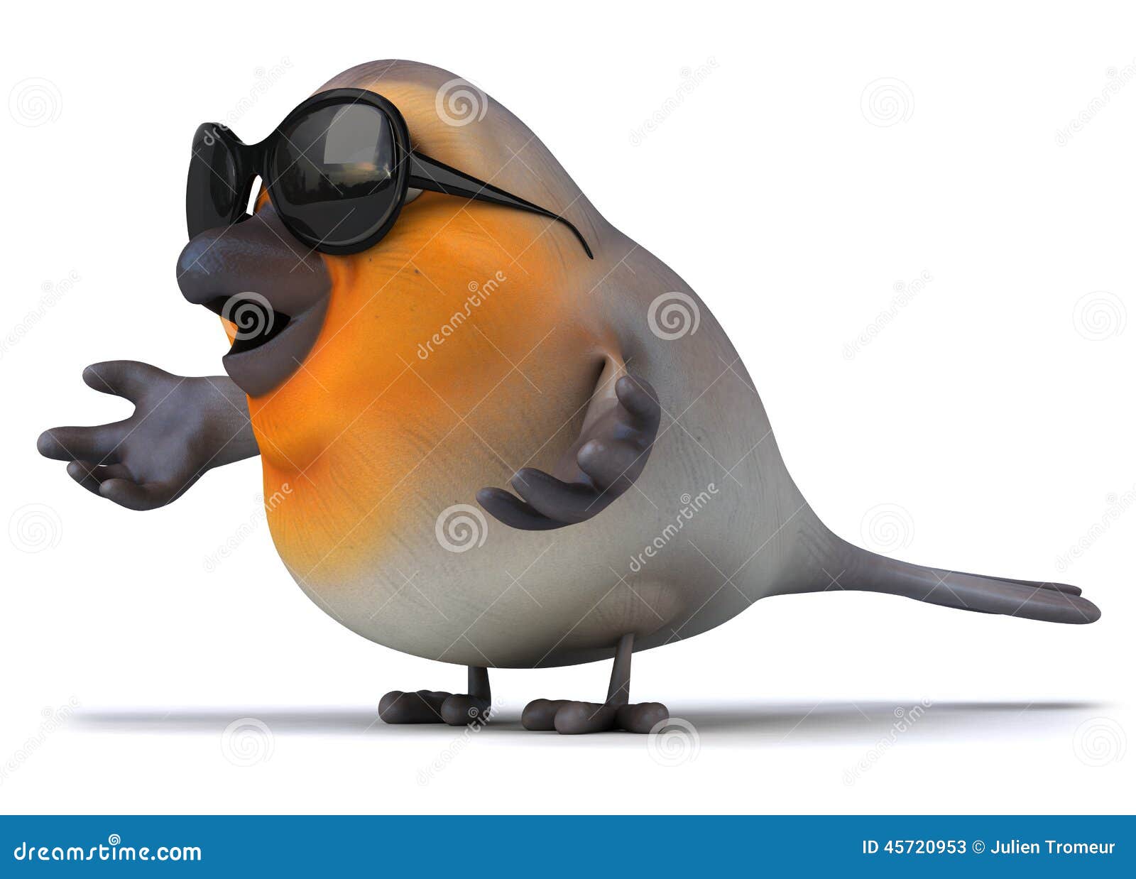 Red robin stock illustration. Illustration of songbird - 45720953