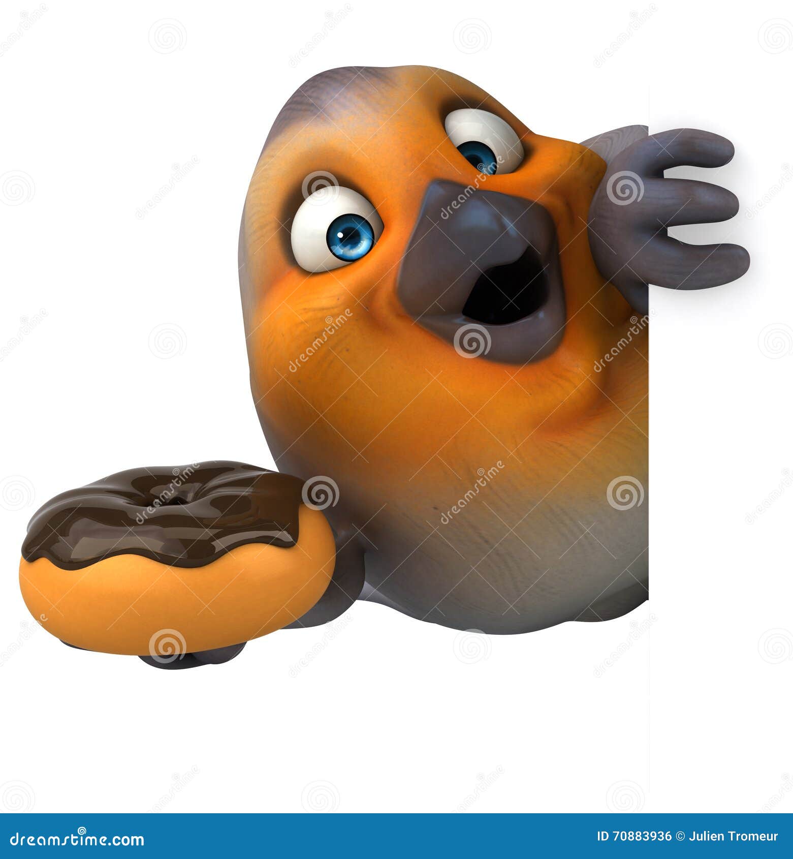 Red robin stock illustration. Illustration of robin, donut - 70883936