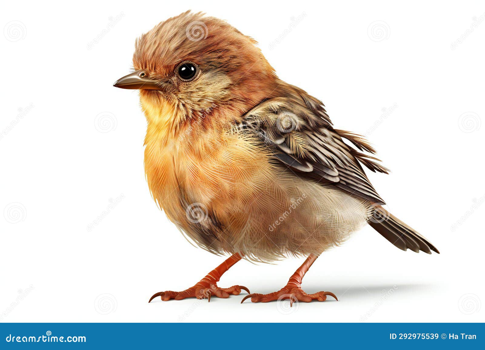 Red Robin Bird Isolated on White Background Stock Illustration ...