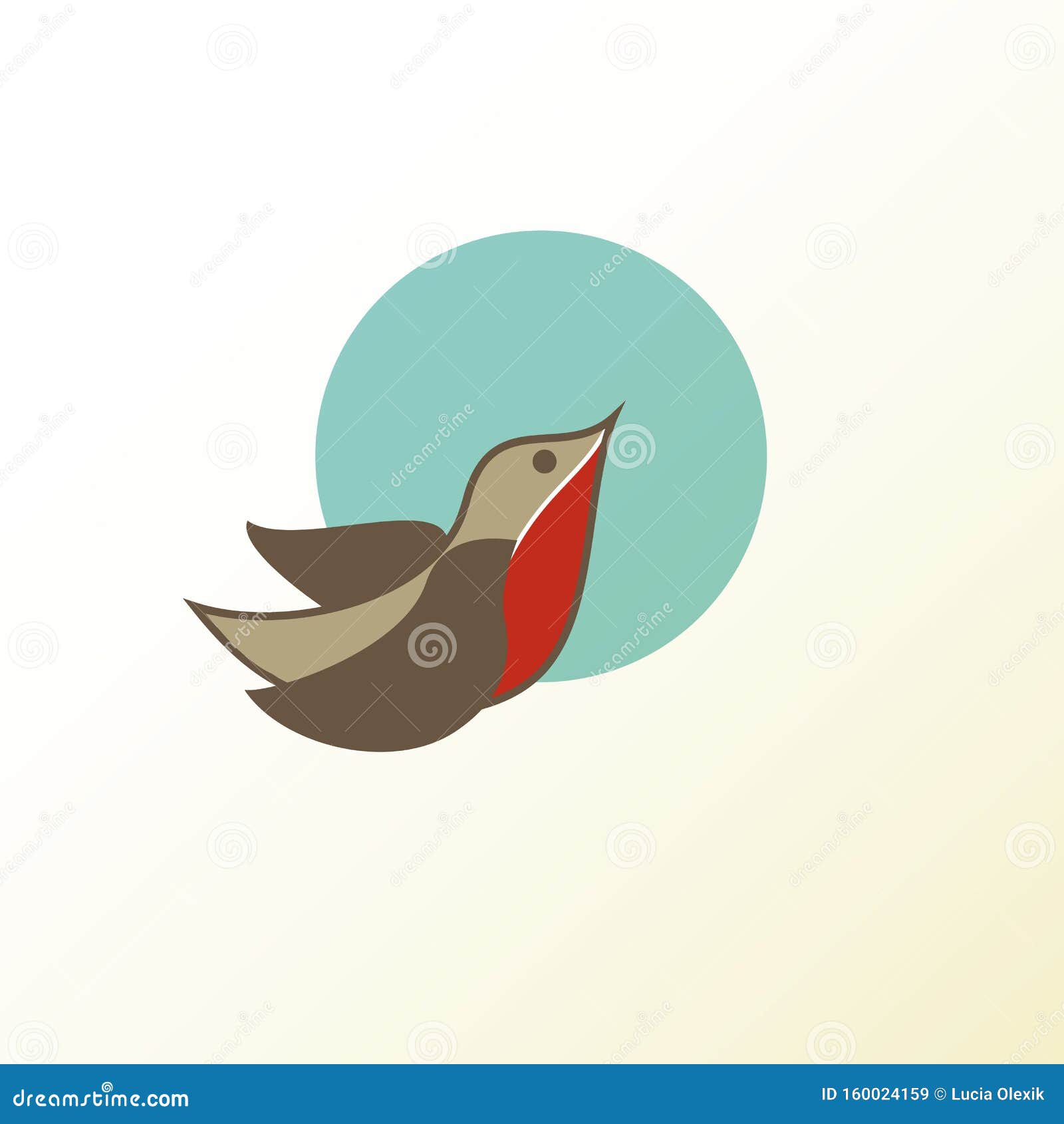 Red Robin Bird Vector Illustration. Vector Logo Design Template Stock ...