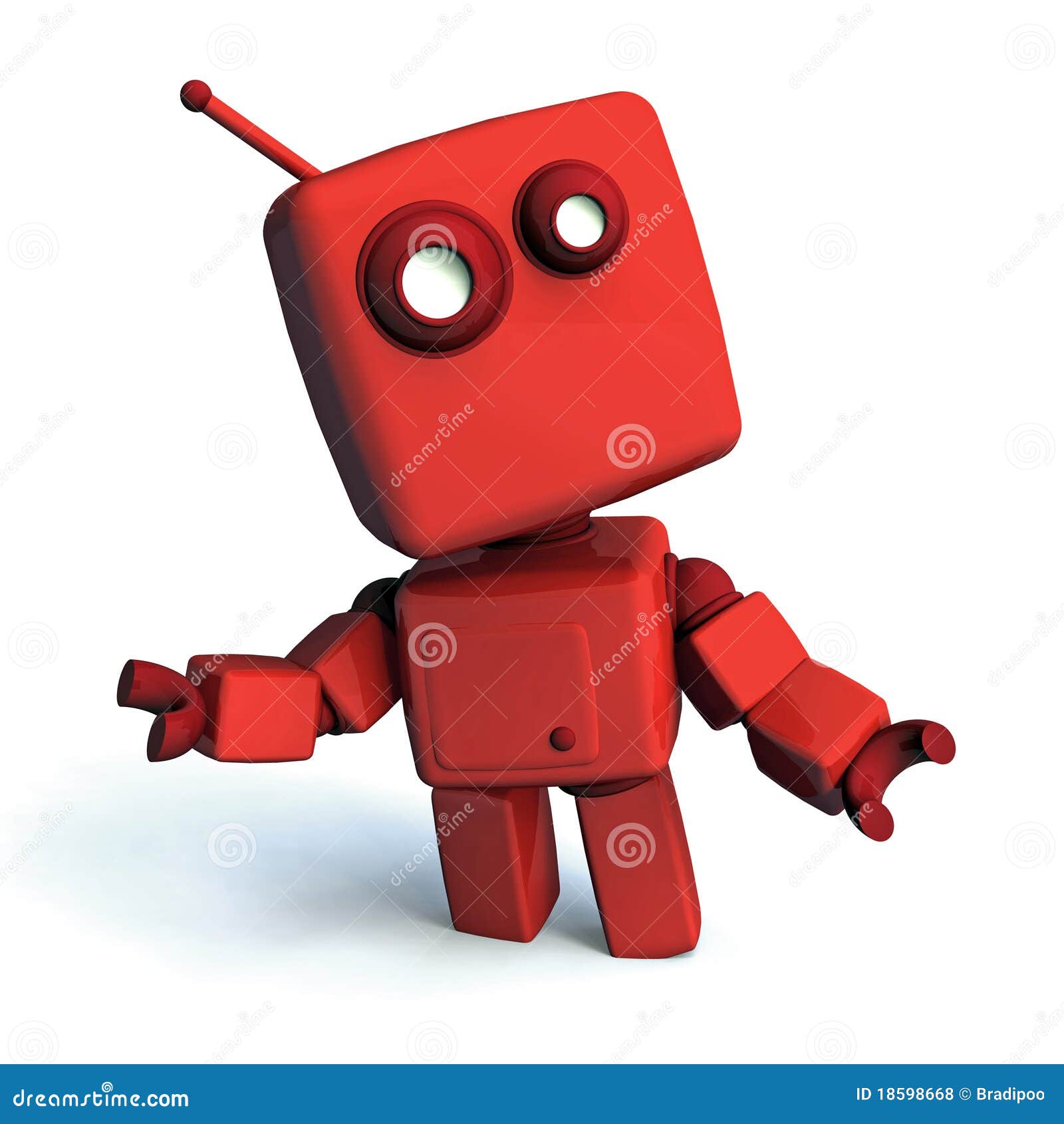 Red Robot stock illustration. Illustration of basic, technological ...