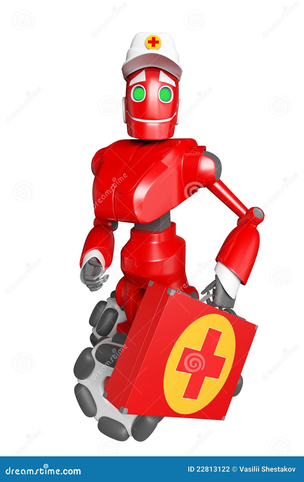 The red robot stock illustration. Illustration of treat - 22813122