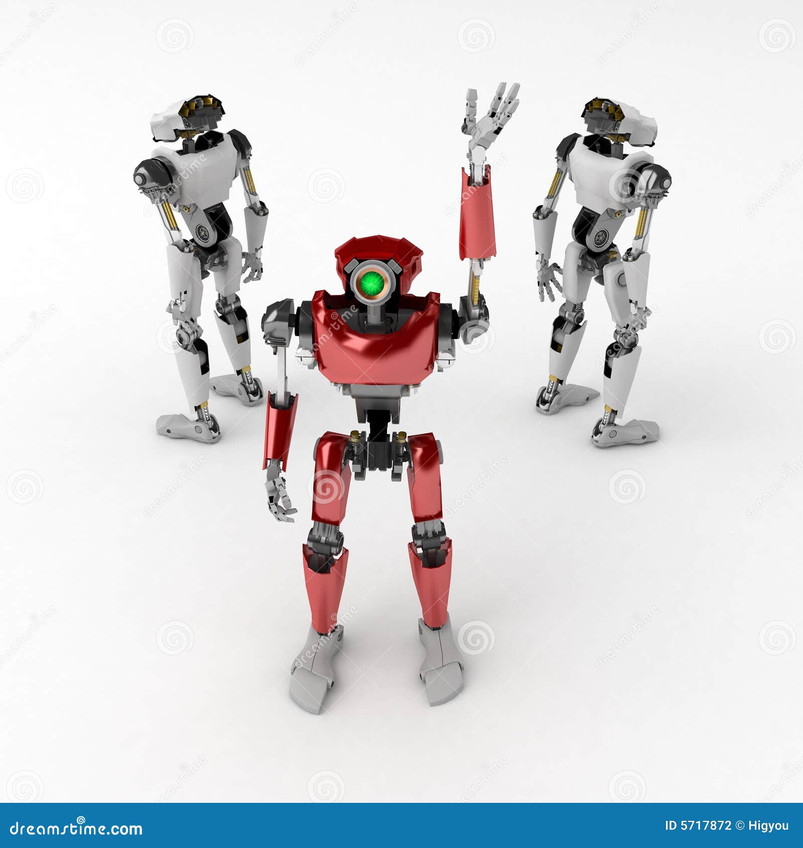 Red Robot stock illustration. Illustration of metal, mechanical - 5717872