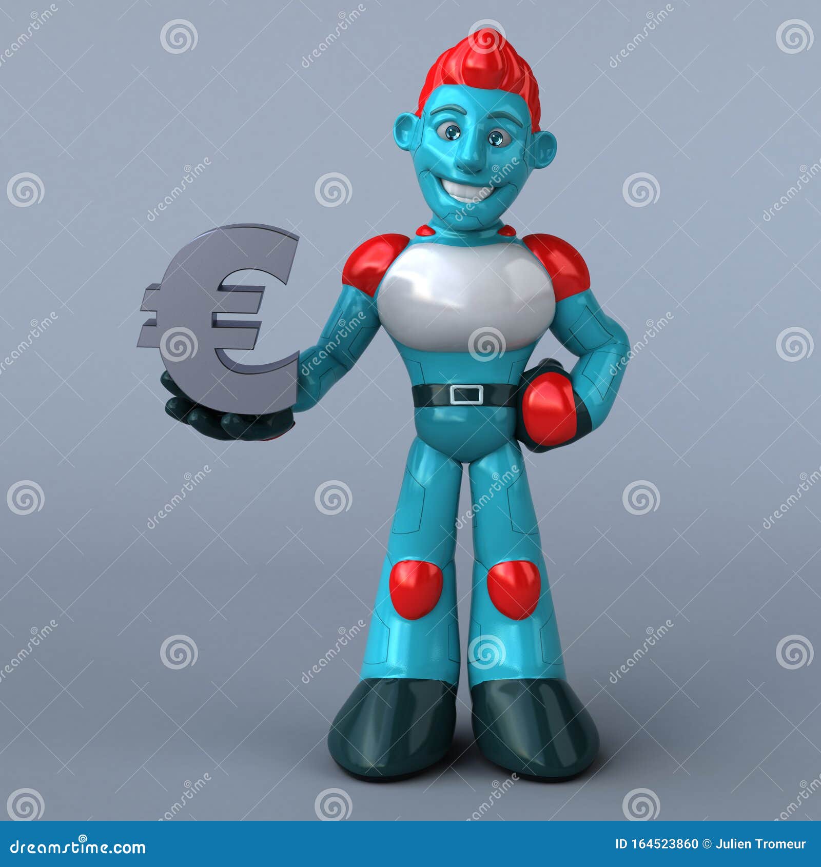 Red Robot - 3D Illustration Stock Illustration - Illustration of mecha ...