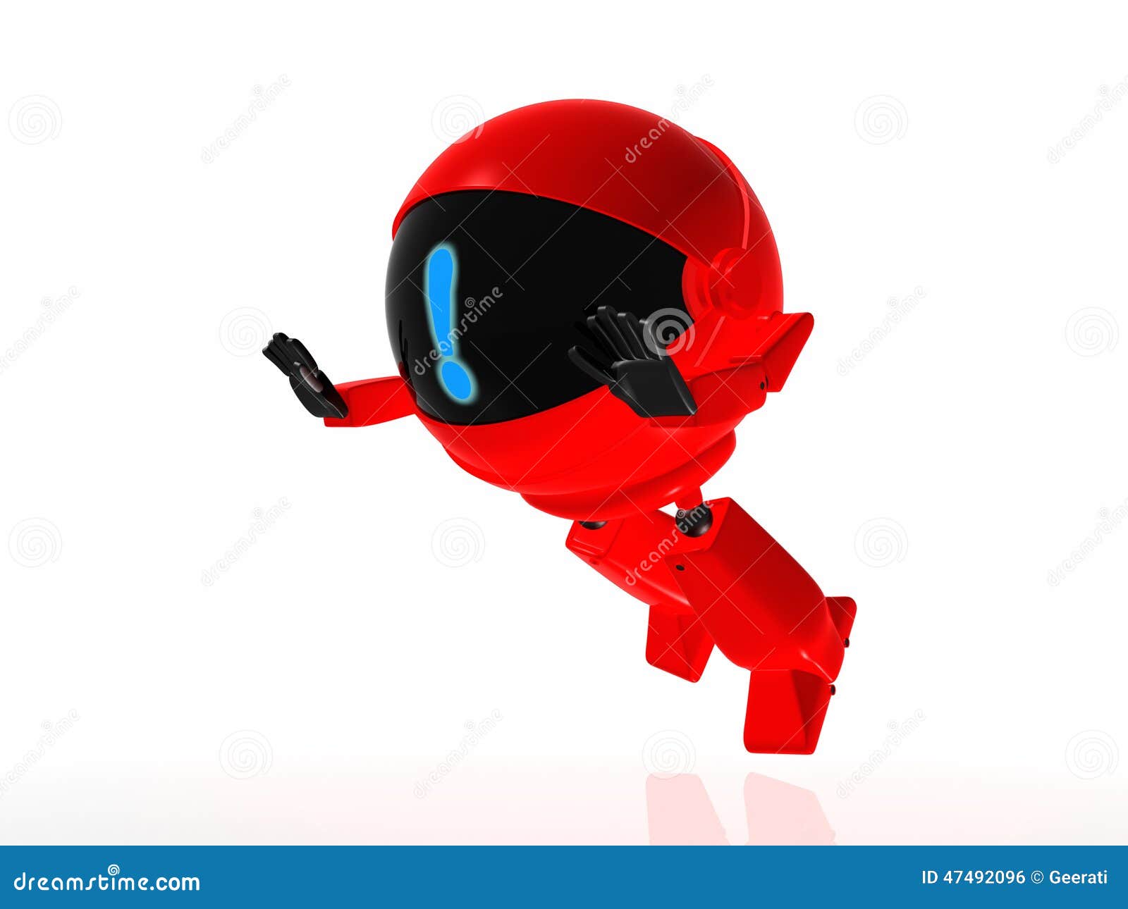 Robot With Falling Down Decreasing Business Trend Chart Vector ...