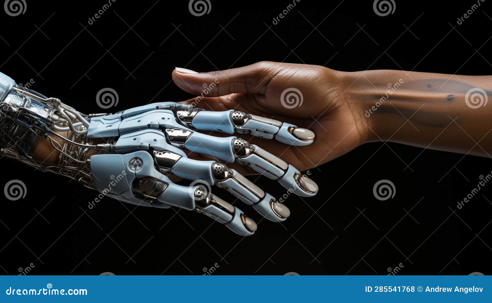 Red Robot Hand Pointing Finger on Dark Background 3D Rendering Stock ...