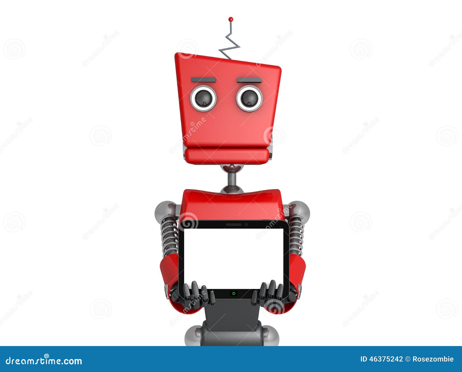 Red robot stock illustration. Illustration of business - 46375242