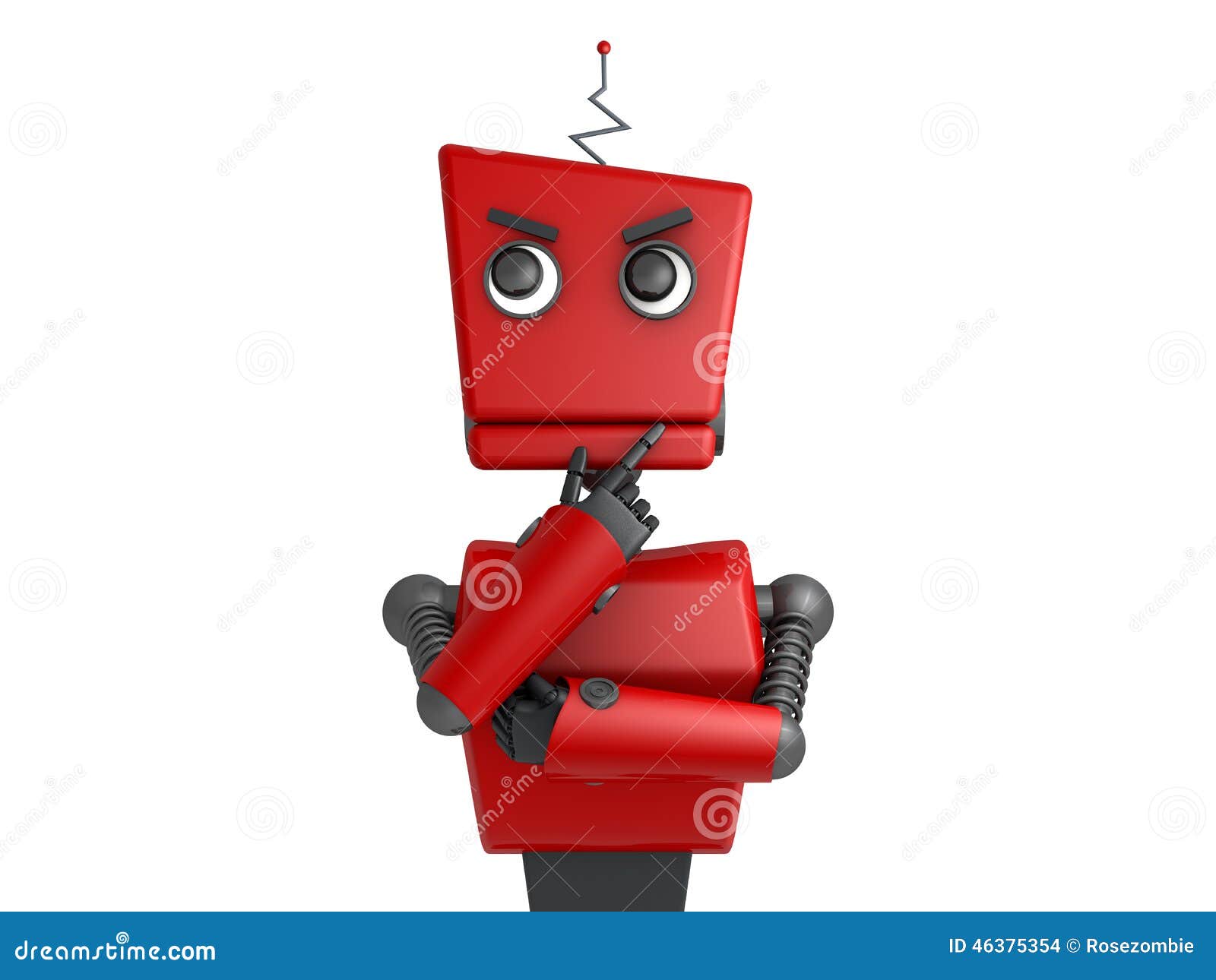 Red robot stock illustration. Illustration of business - 46375354