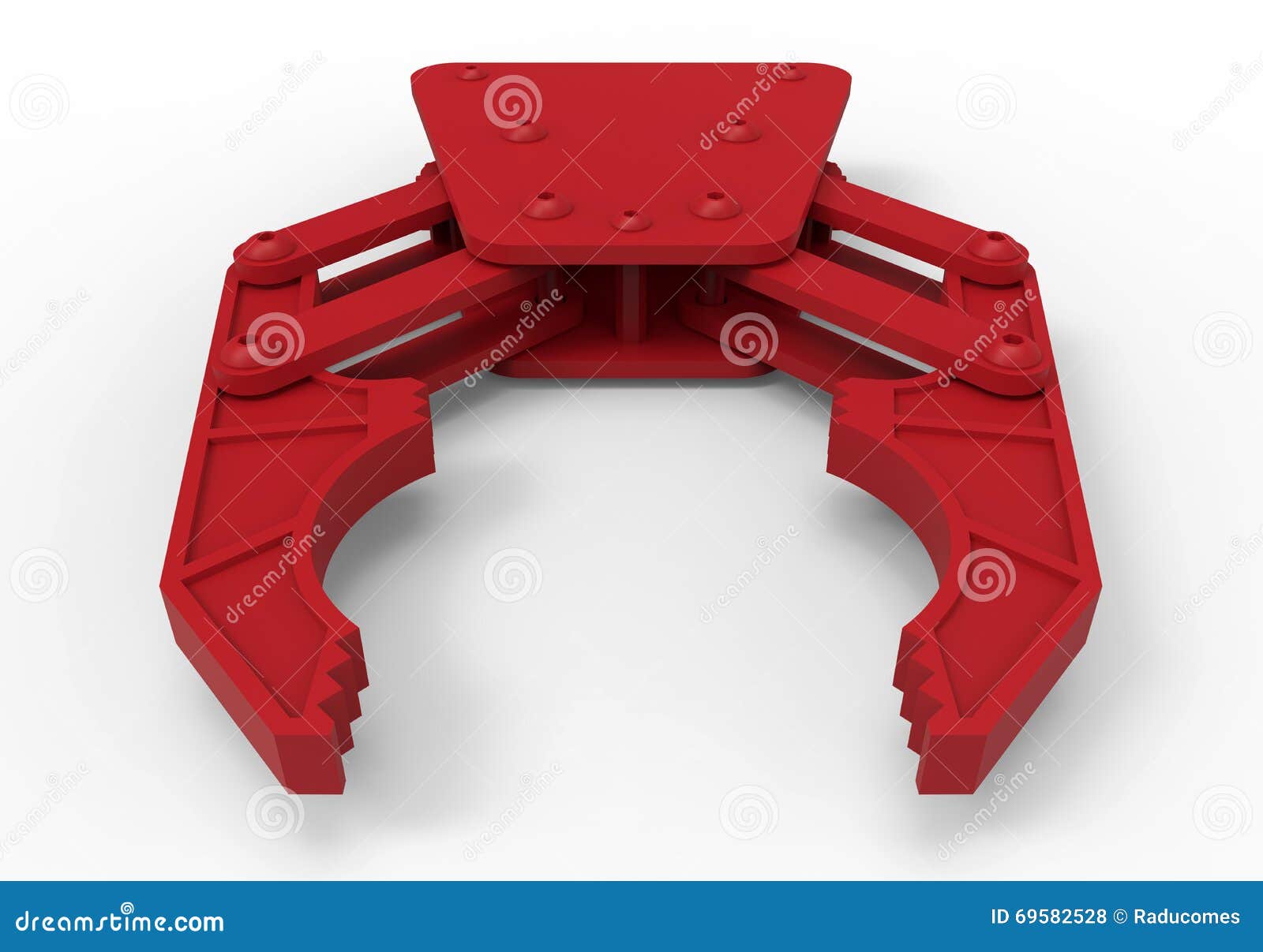 Red robotic claw stock illustration. Illustration of industrial - 69582528