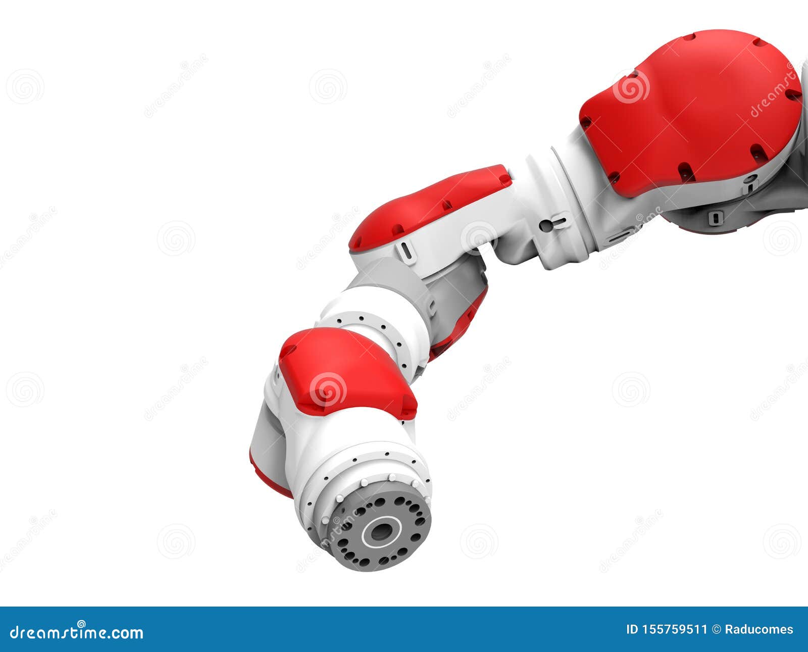 Red robotic industrial arm stock illustration. Illustration of ...