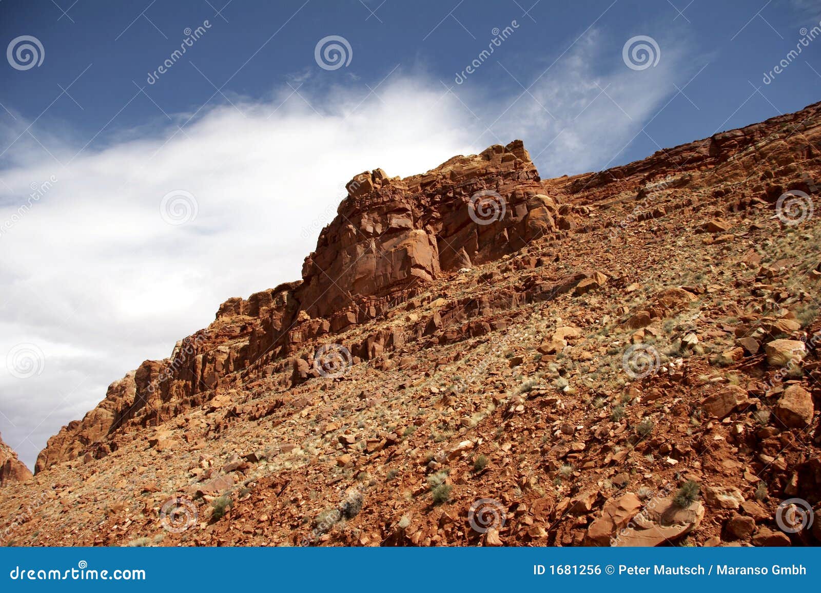 Red rock stock photo. Image of stratum, petrography, hard - 1681256