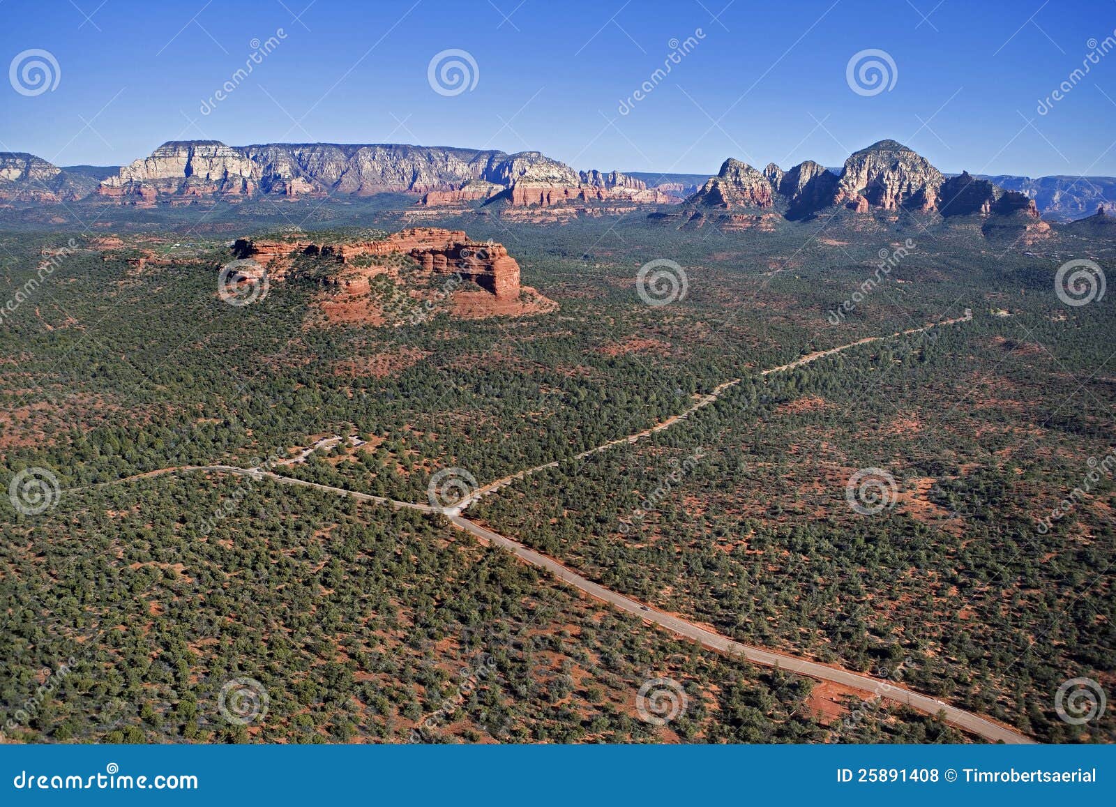 Red Rock, Blue Sky stock photo. Image of aerial, formations - 25891408