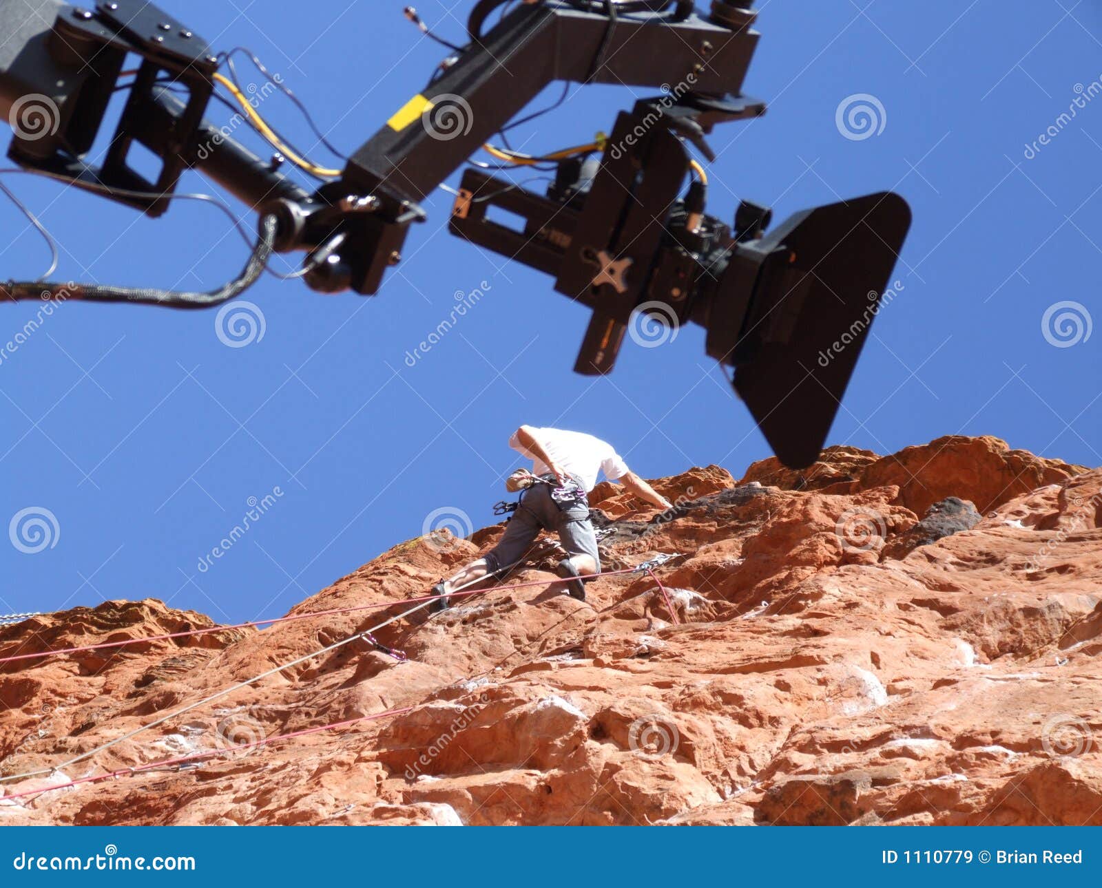 Red rock camera stock image. Image of technology, crain - 1110779
