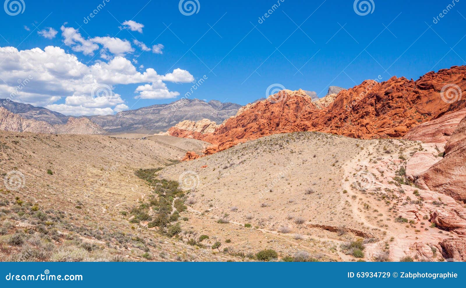 Red Rock Canyon Panoramic stock image. Image of nevada - 63934729