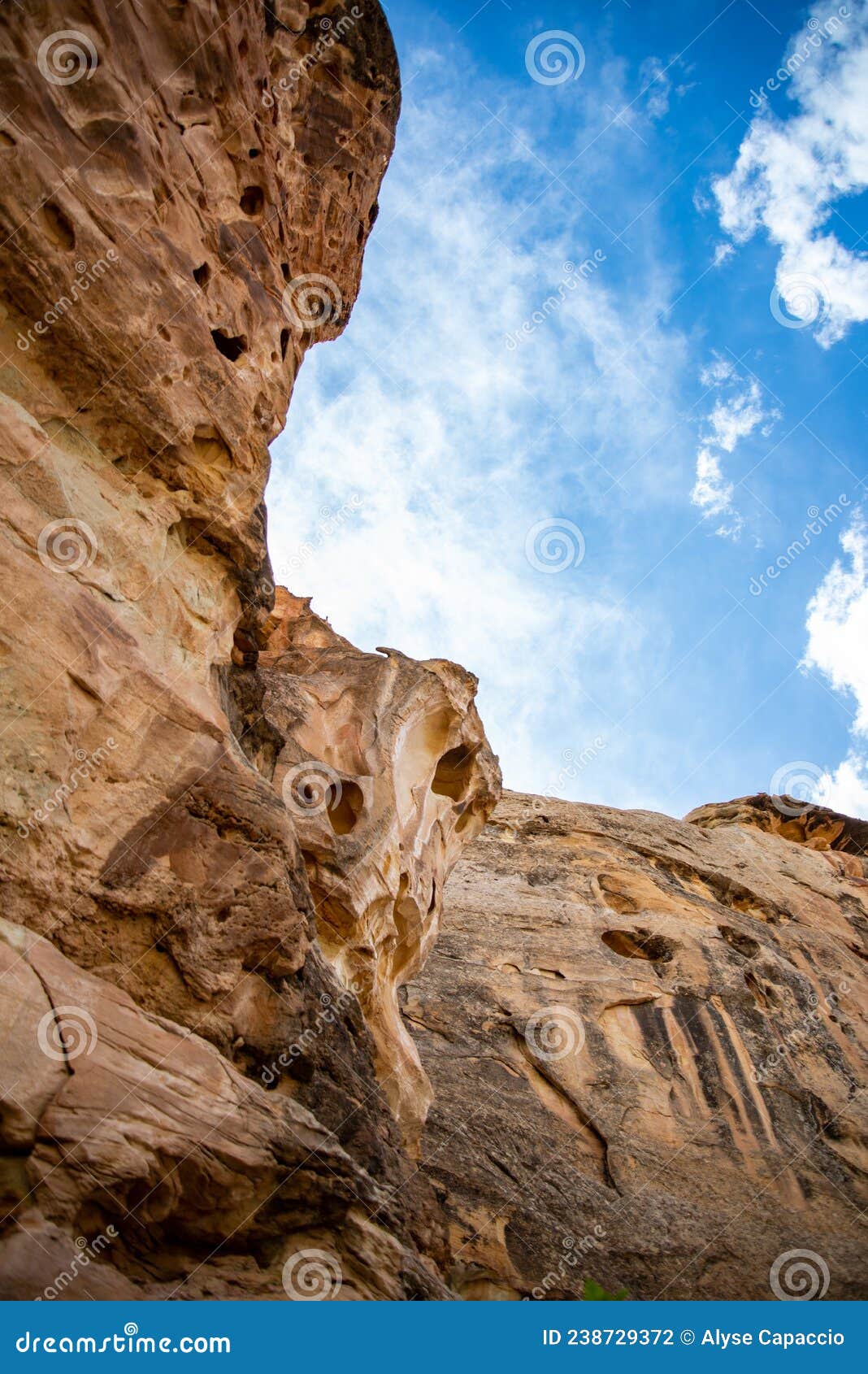 Sheer Cliff Face in Utah stock photo. Image of lake - 238729372