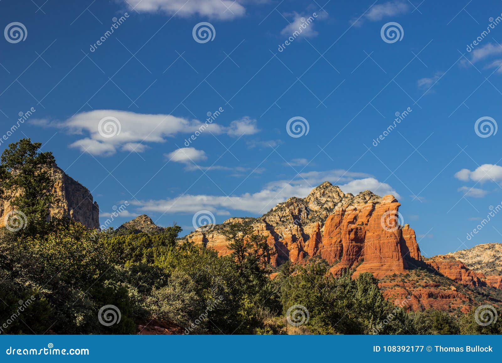 Red Rock Cliff in Arizona High Desert Stock Image - Image of reflection ...
