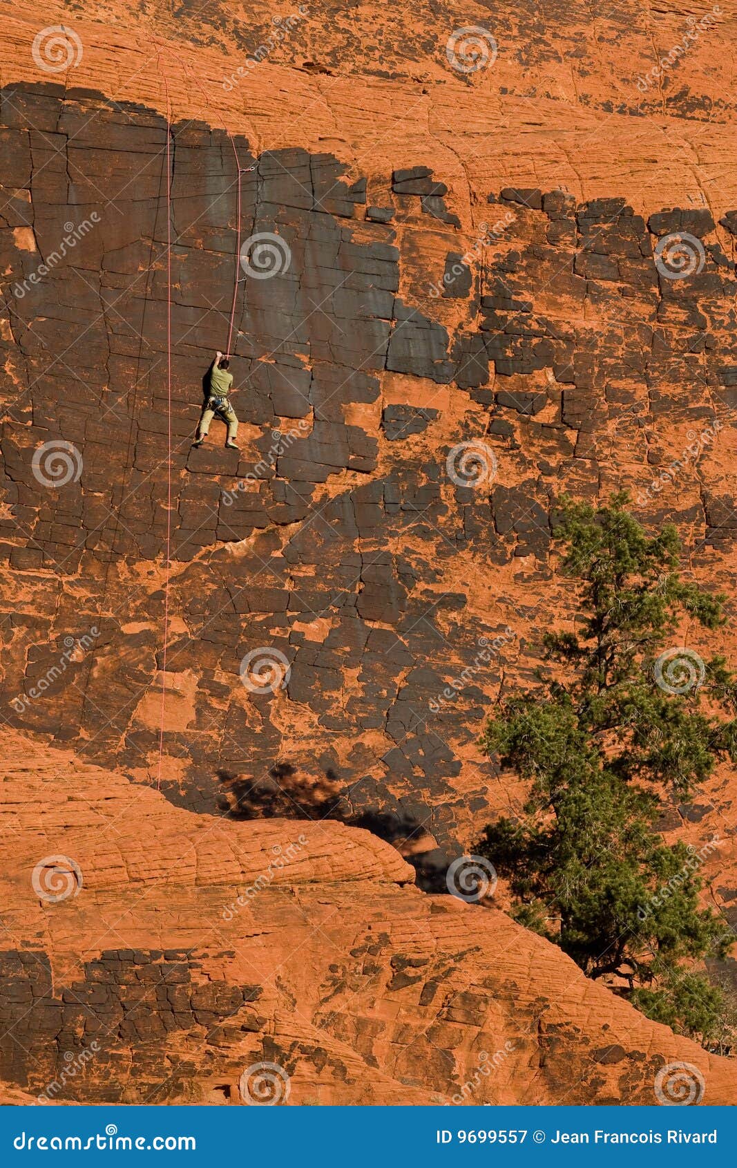 Red Rock Climbing stock image. Image of energy, climb - 9699557