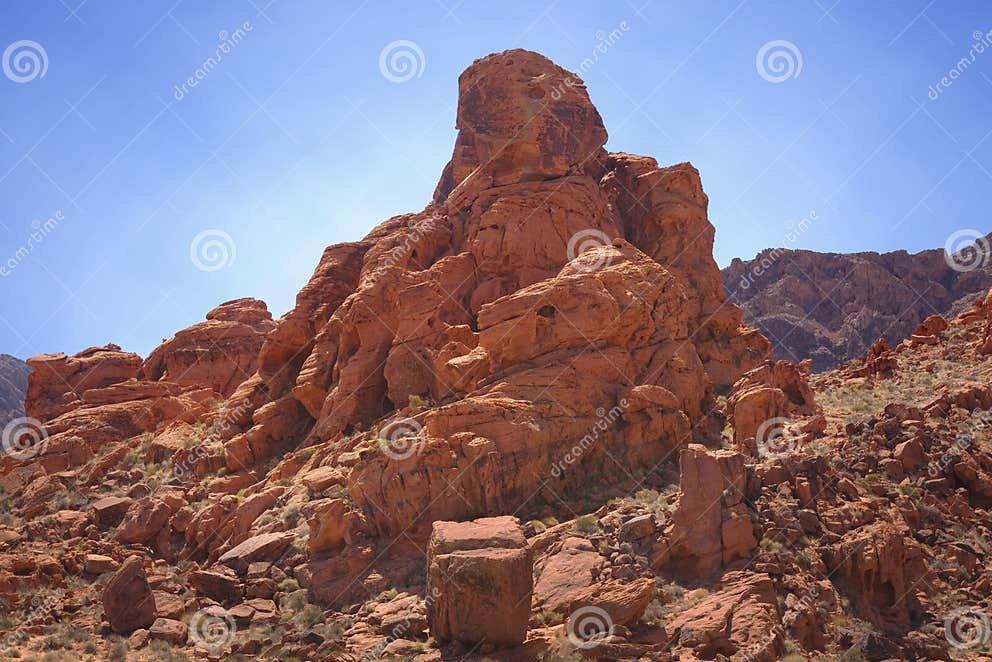 Red Rock Formation stock photo. Image of fire, desert - 2442150