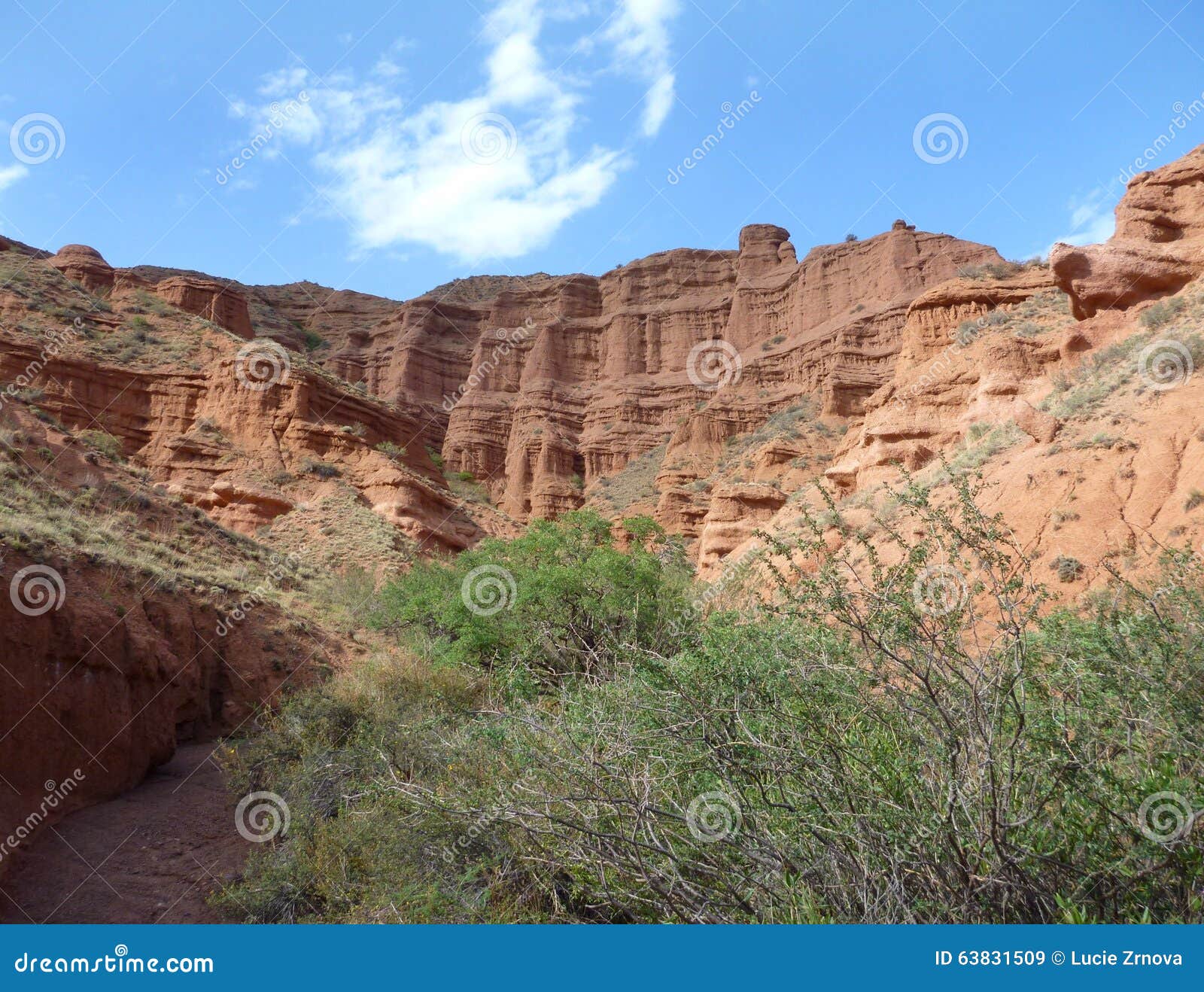 Red Rock Formations in Canyon Konorchek in Kyrgyzstan Stock Image ...