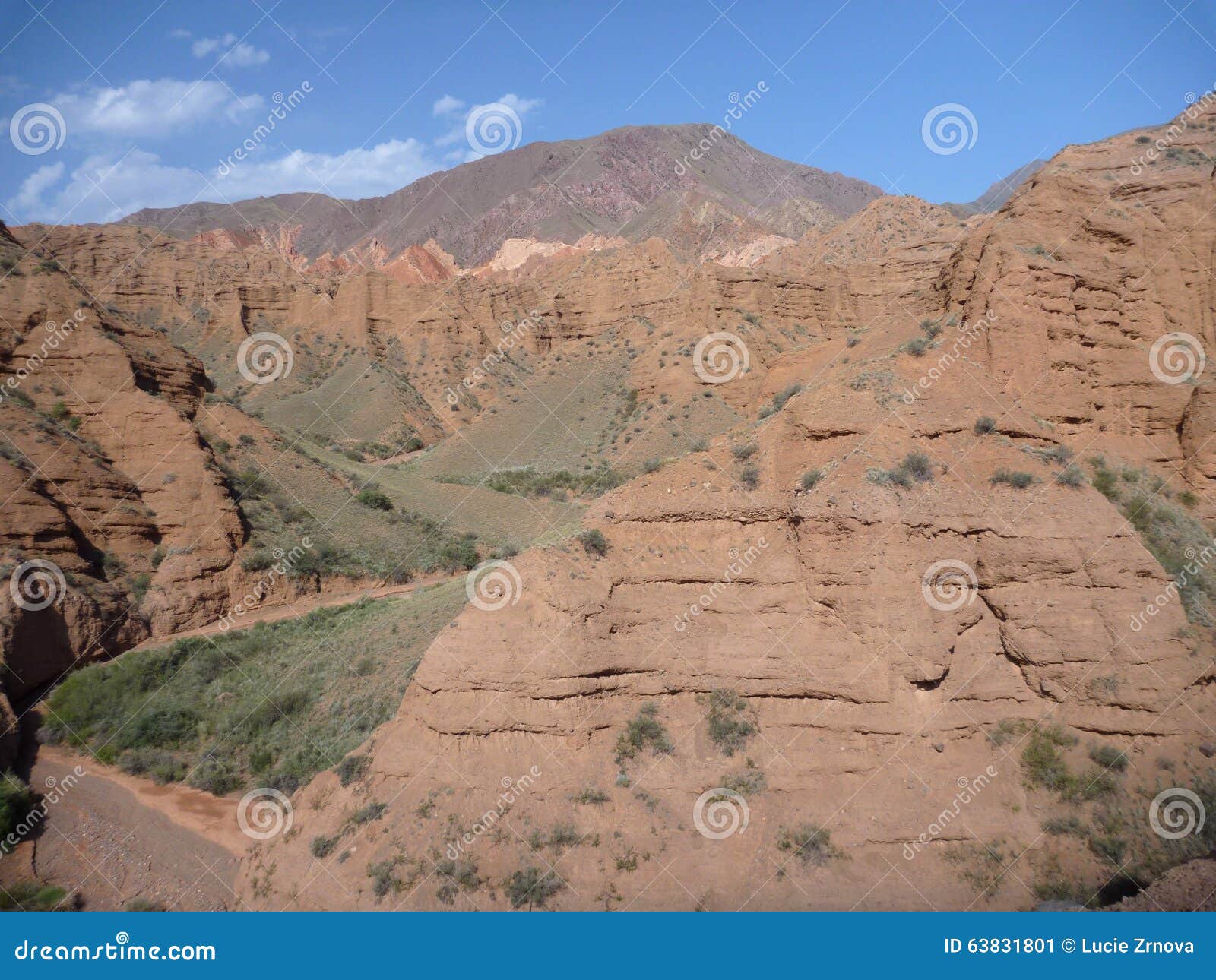Red Rock Formations in Canyon Konorchek in Kyrgyzstan Stock Image ...