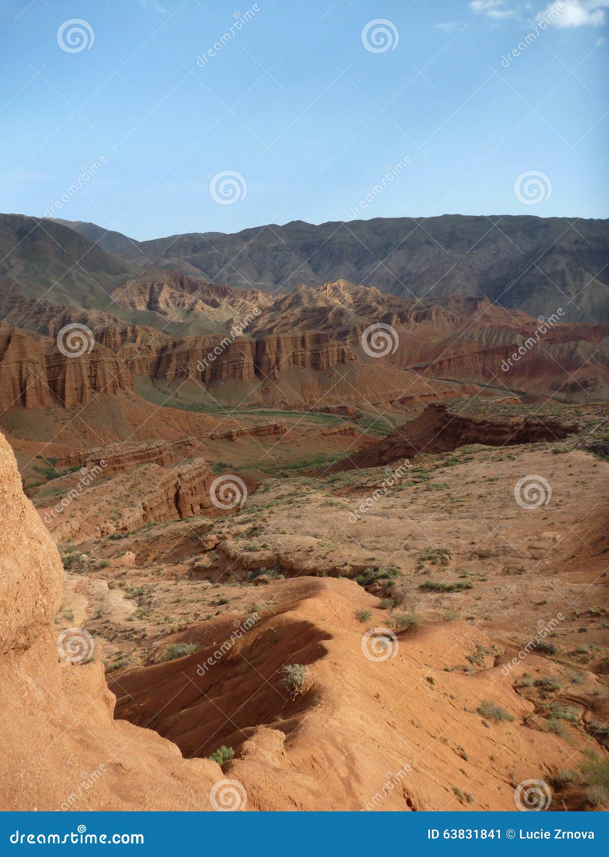 Red Rock Formations in Canyon Konorchek in Kyrgyzstan Stock Image ...