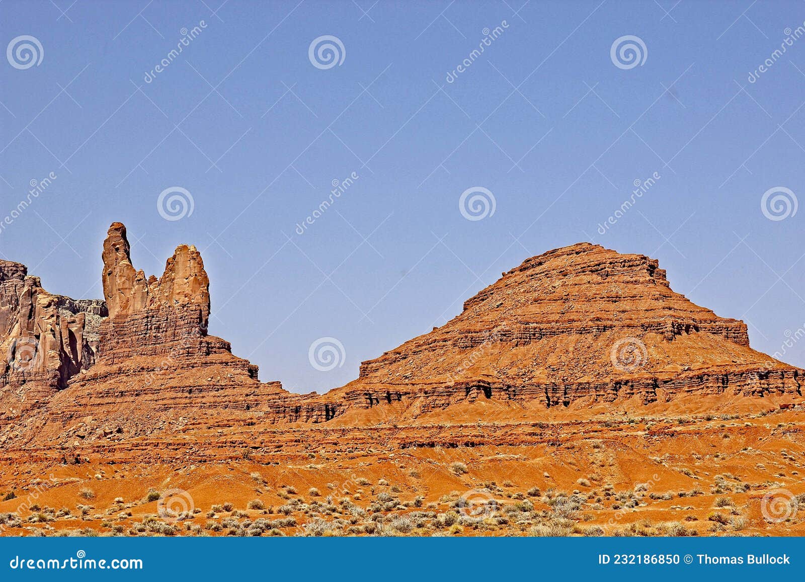 Red Rock Formations in Monument Valley, Utah Stock Photo - Image of ...