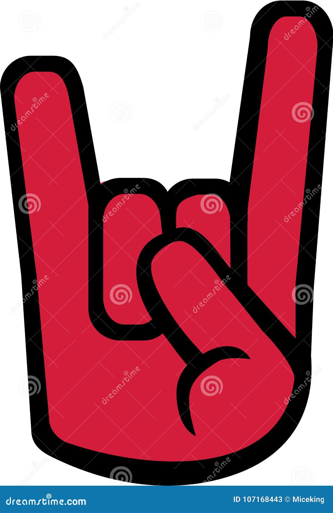 Red rock hand stock vector. Illustration of gesture - 107168443
