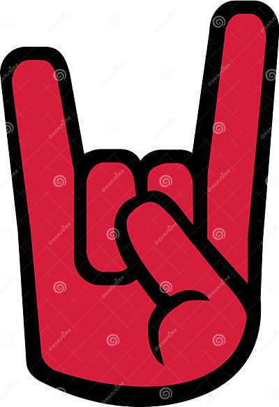 Red rock hand stock vector. Illustration of gesture - 107168443